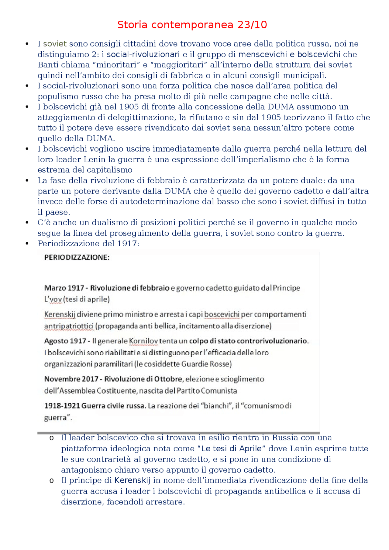 Prima Guerra Mondiale Docsity