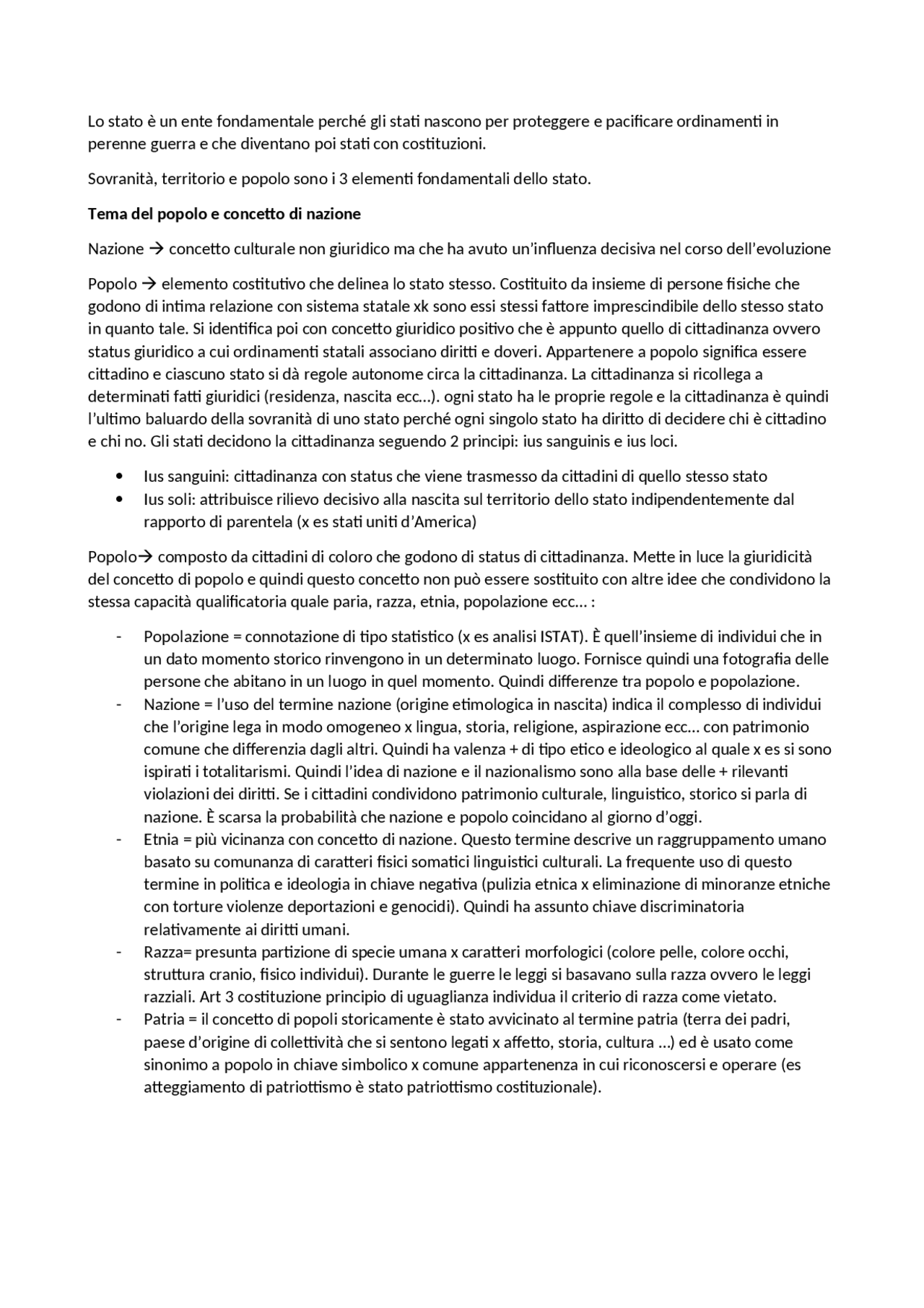 La Nazione E I Nazionalismi Docsity