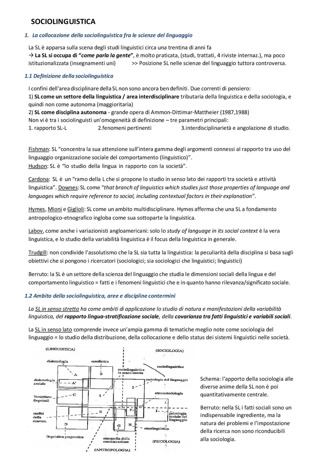 Riassunto Del Libro Fondamenti Di Sociolinguistica Docsity