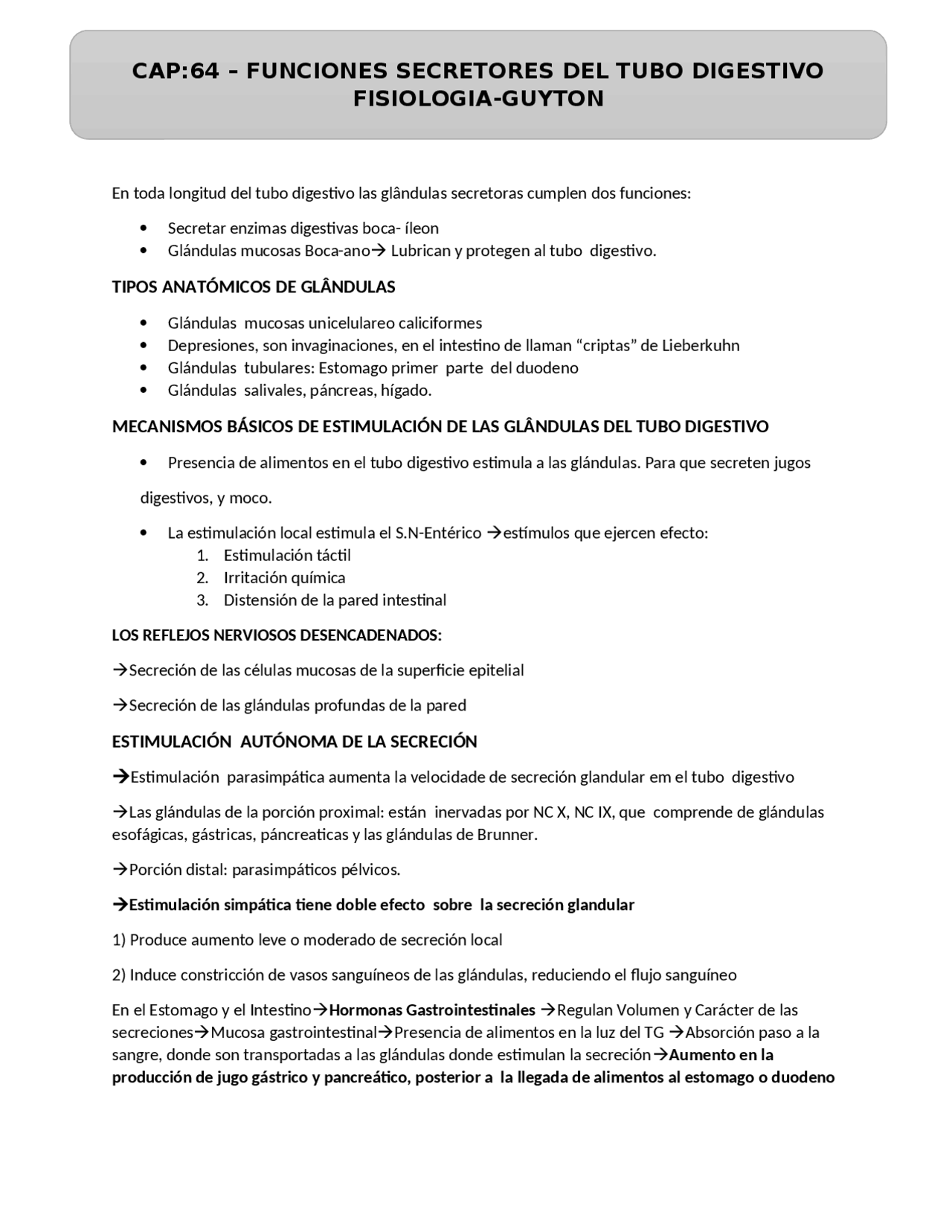 Cap: 65-Digestión - fisiologia de Guyton - Docsity