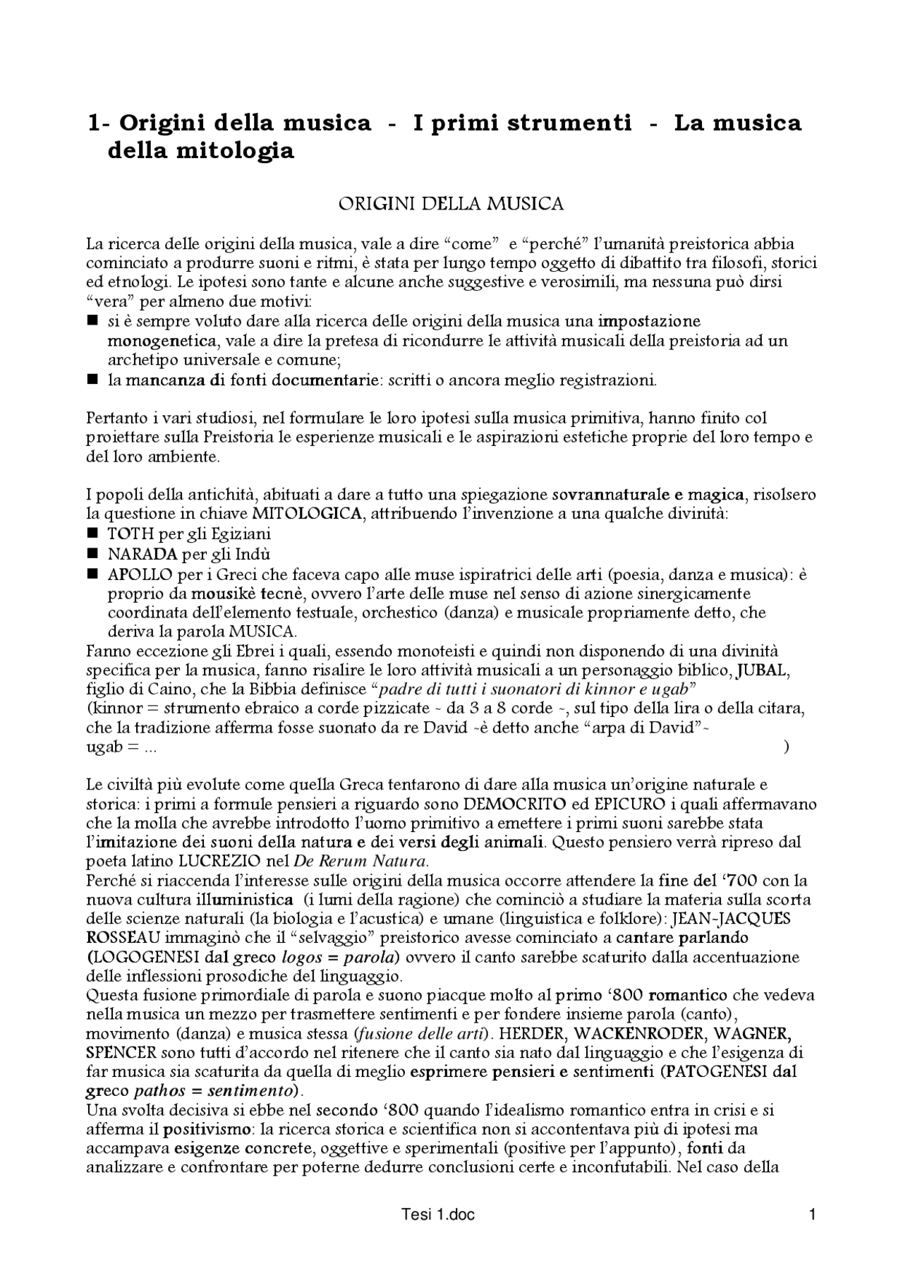 Storia della musica antica - Docsity