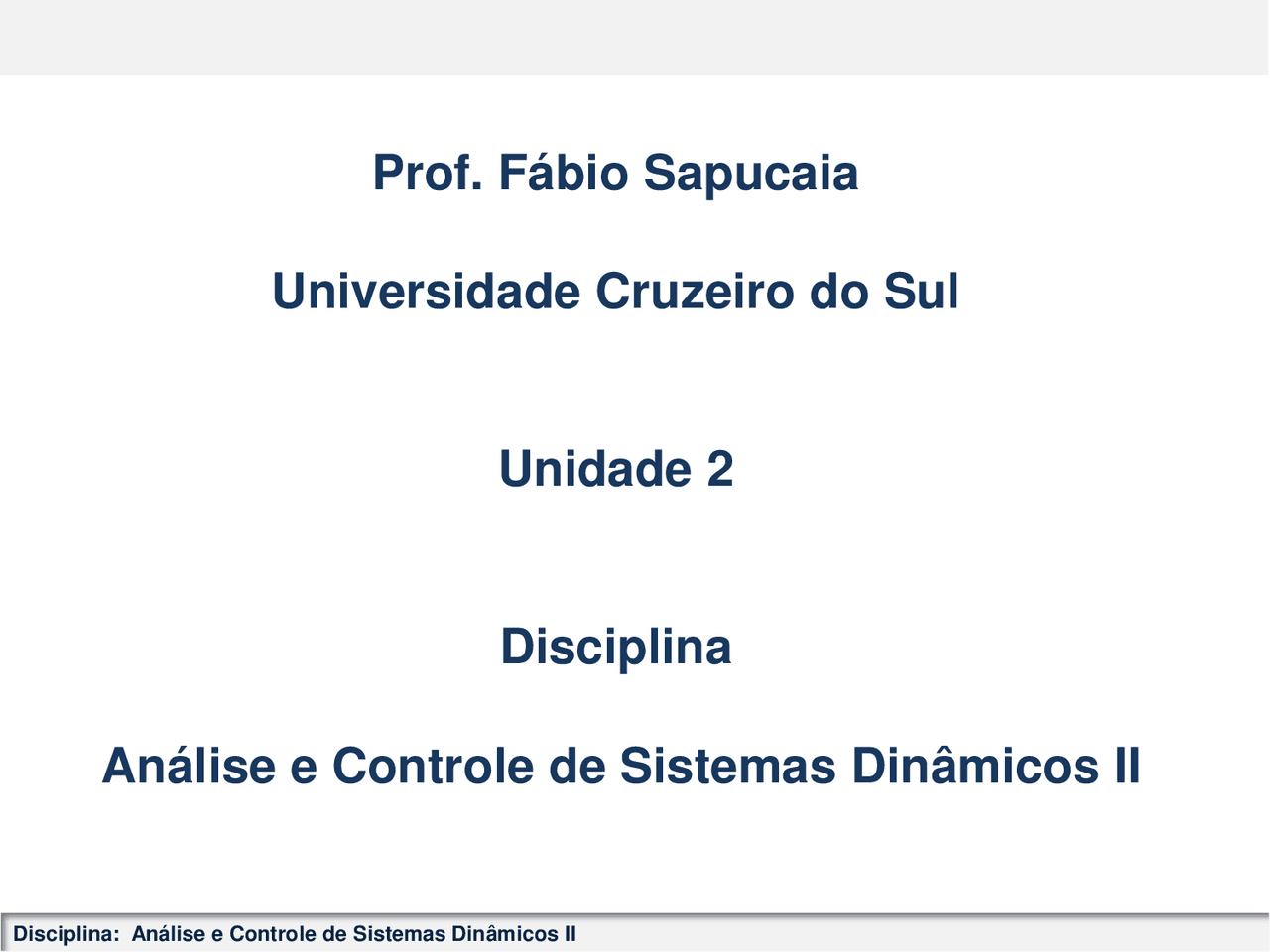 Analise E Controle De Sistemas Docsity