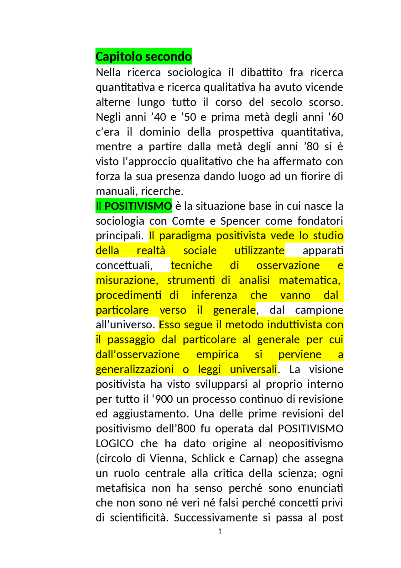 Riassunto Dellintero Libro Corbetta Sintesi Del Corso Di Metodologia