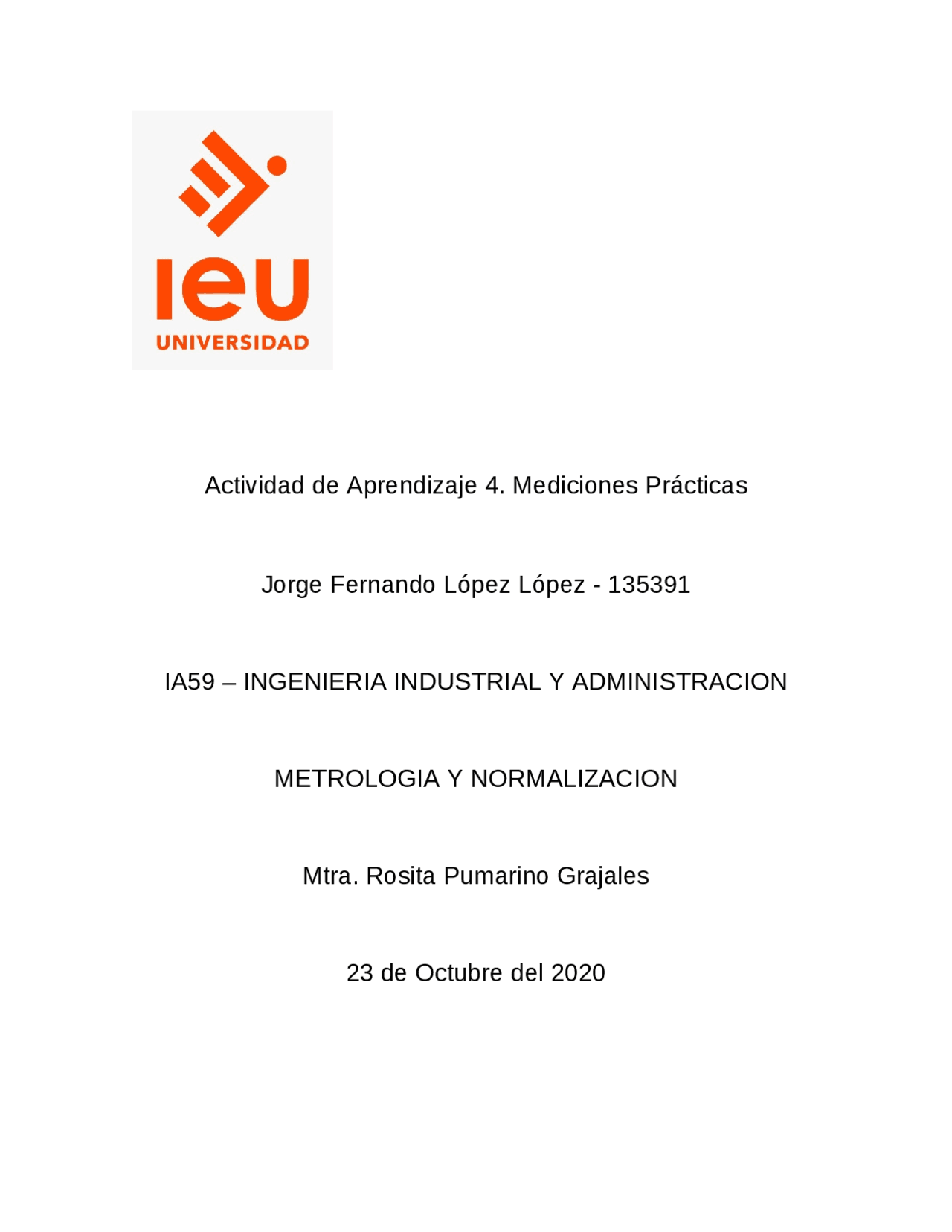 Metrologia Y Normalizacion Ejercicios De Metrología Docsity