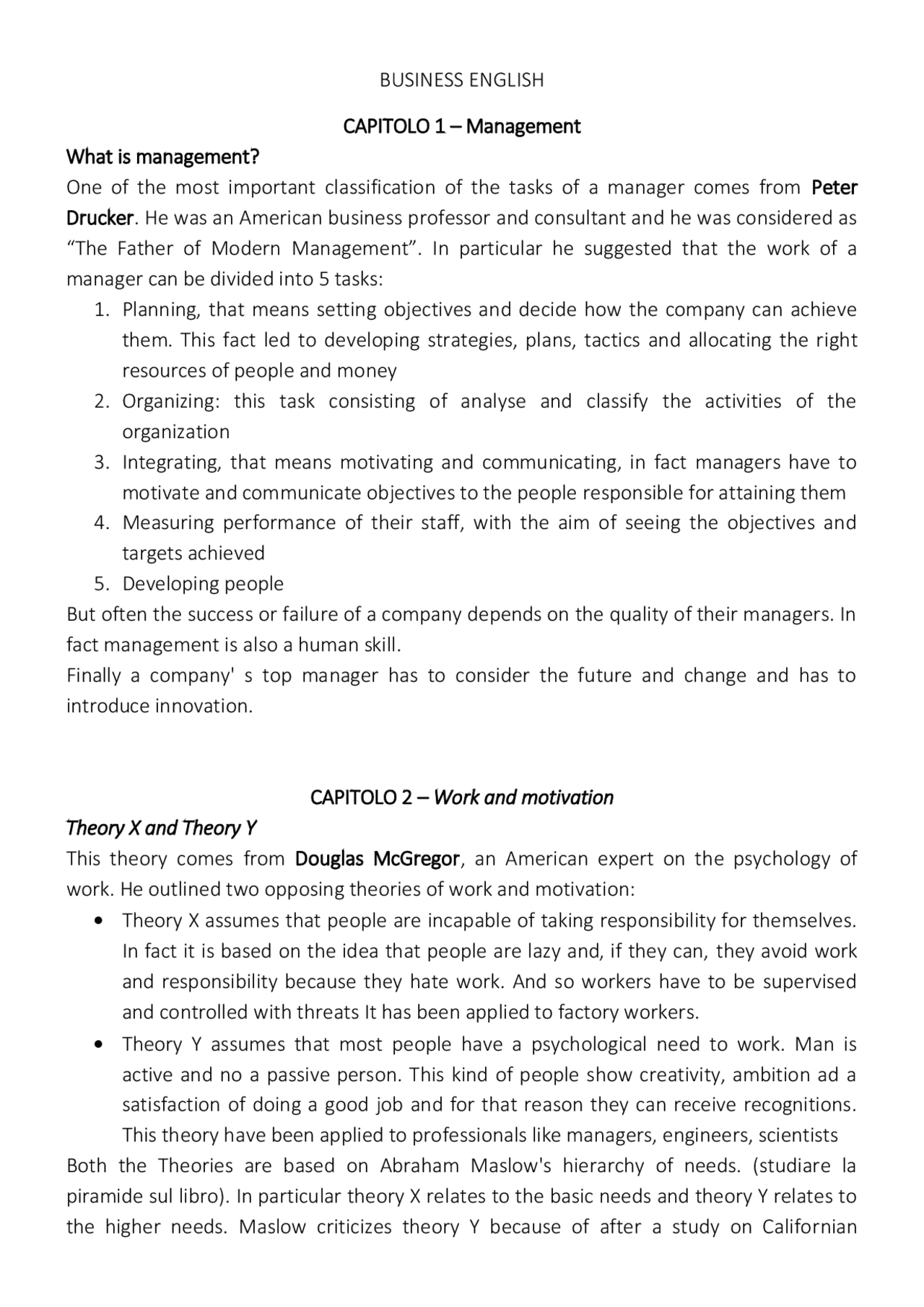 Business English - Riassunto brevissimo di Business English - Dal libro ...