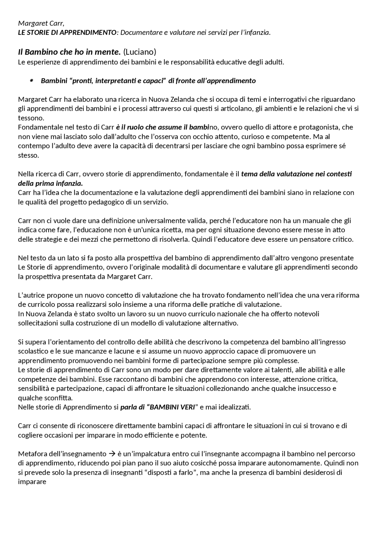 Storie Di Apprendimento Docsity