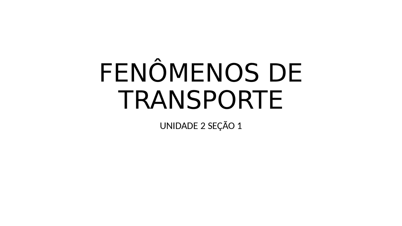 Webaula Fenômenos De Transportes Docsity