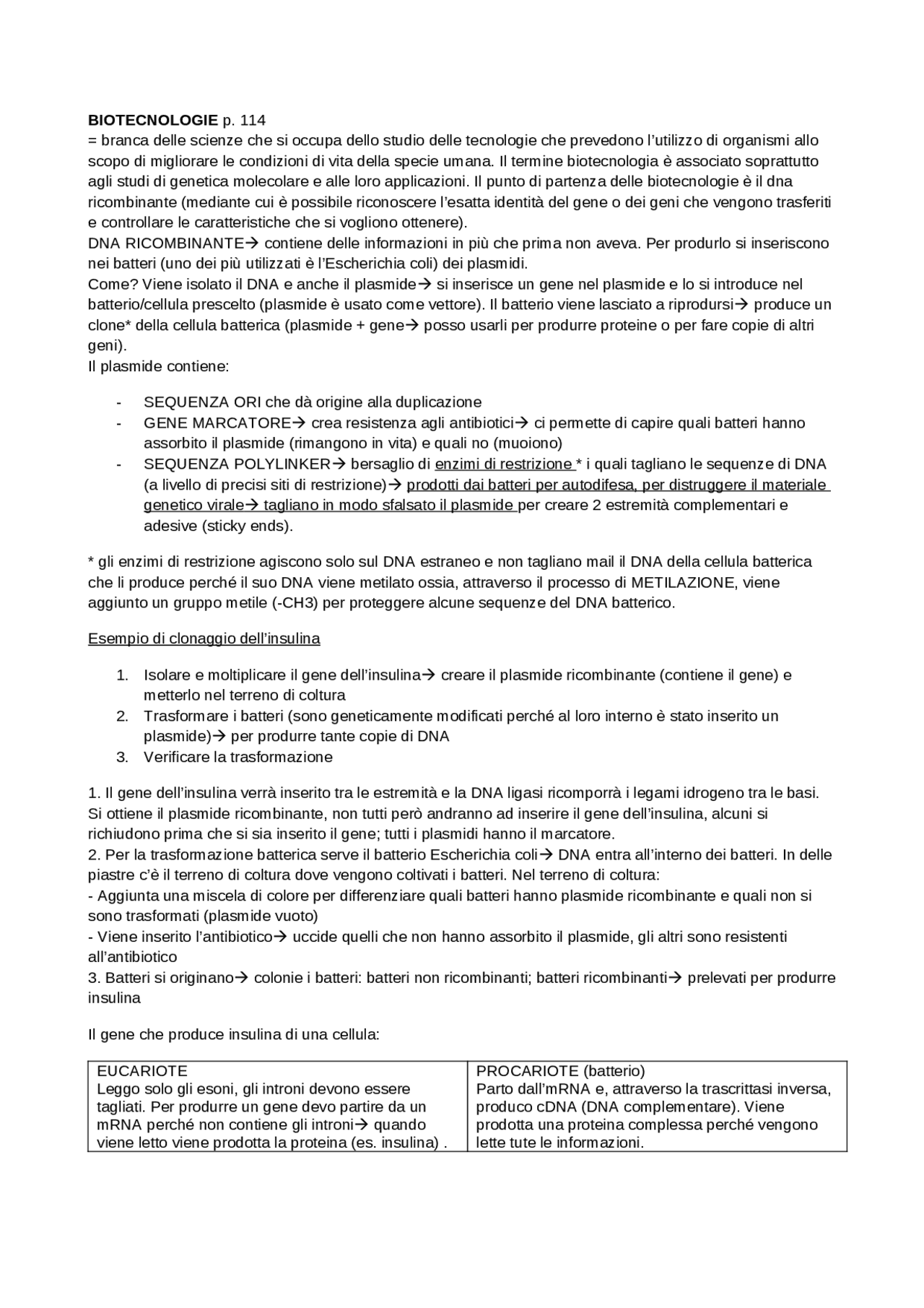 Biotecnologie Ogm E Cellule Staminali Docsity