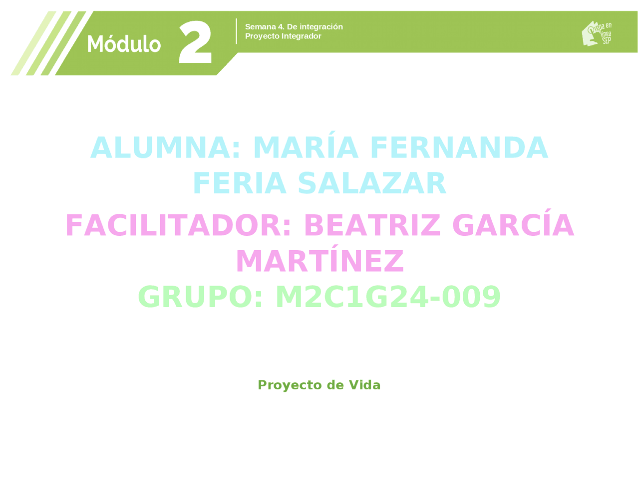 Modulo 2 Semana 4 Proyecto integrador 1 - Docsity