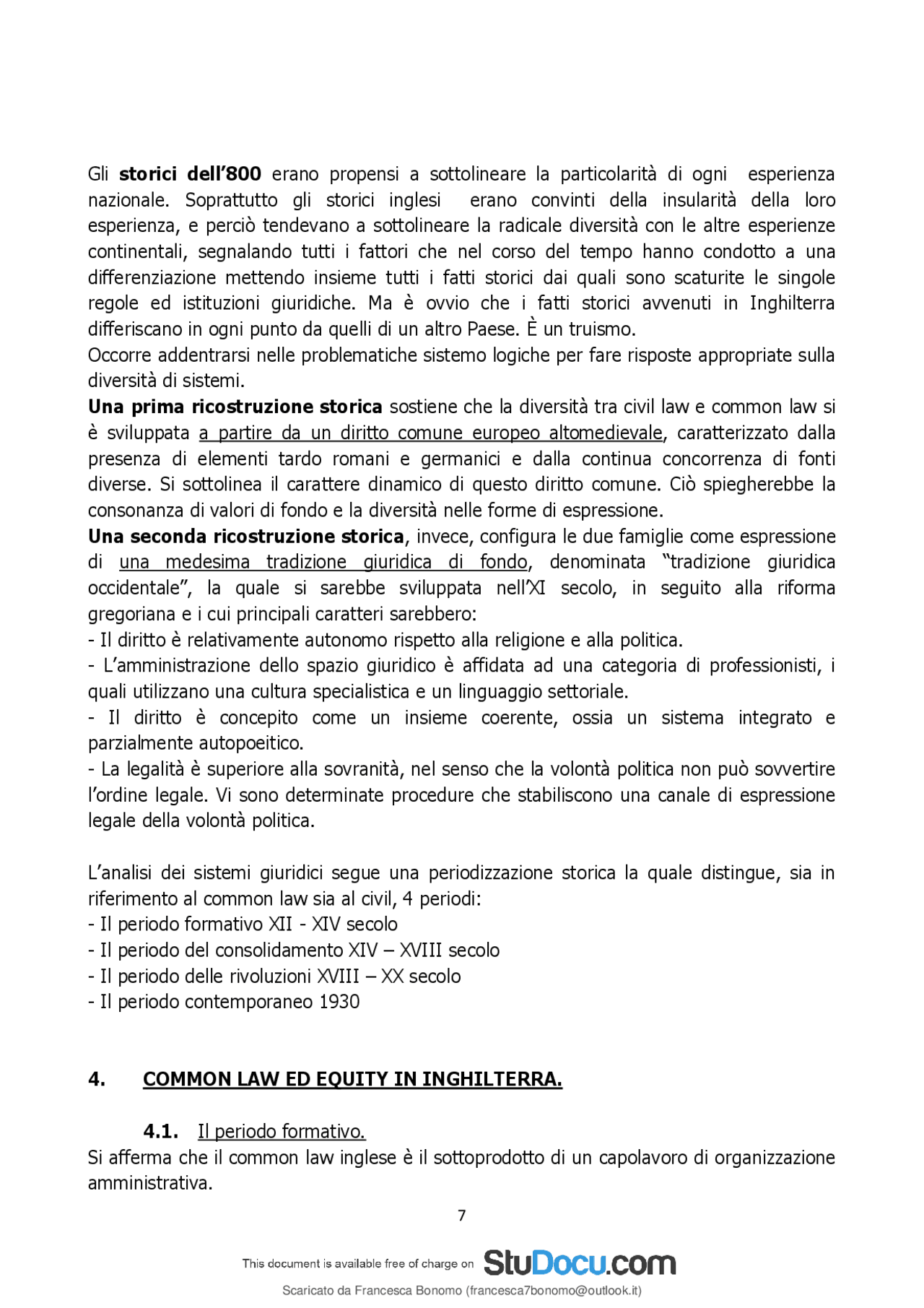 Riassunto Sistemi Giuridici Docsity