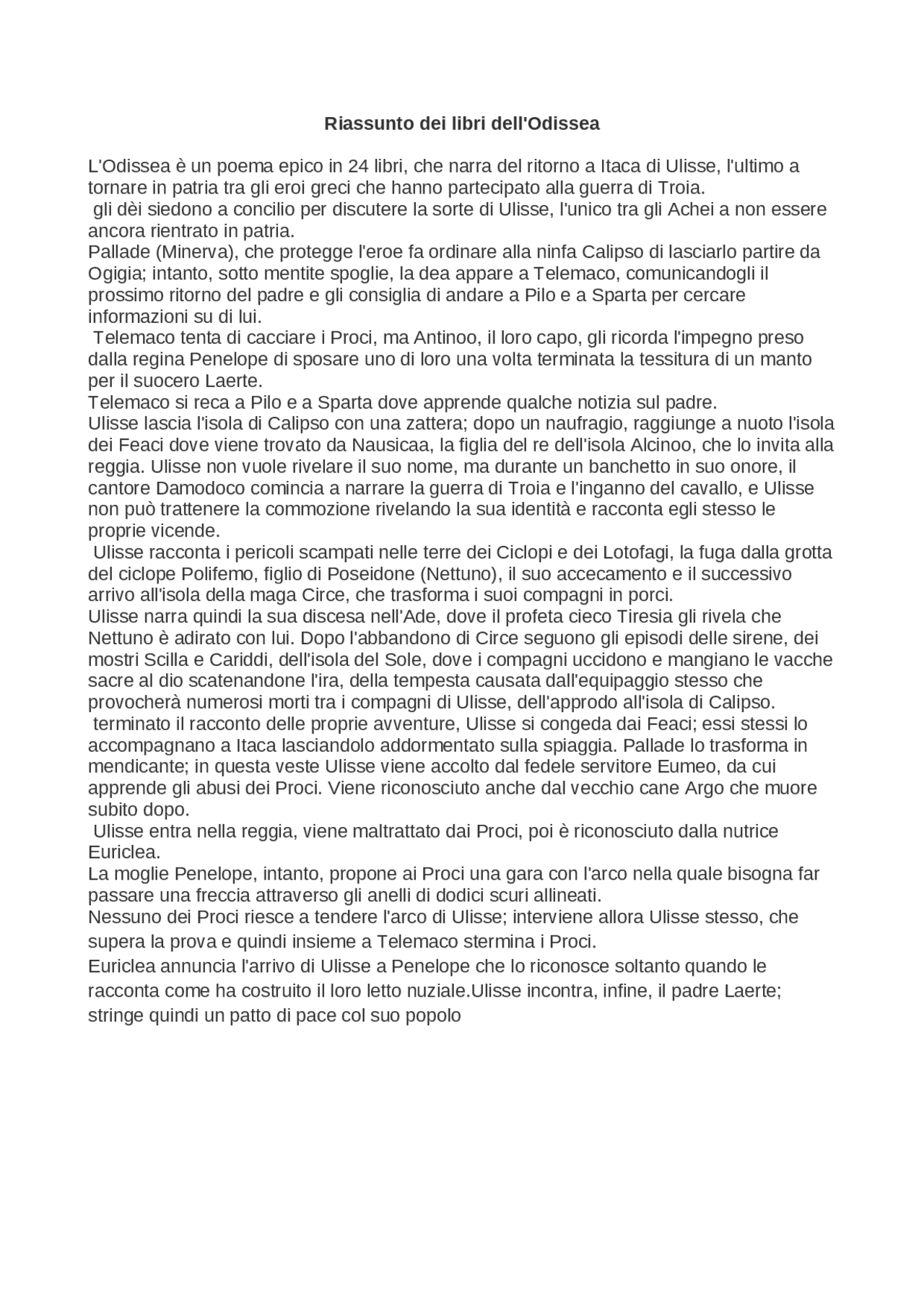 Odissea Docsity