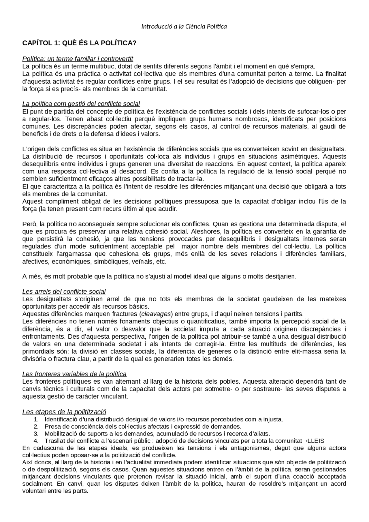 Ciencia Política Apunts Manual Docsity