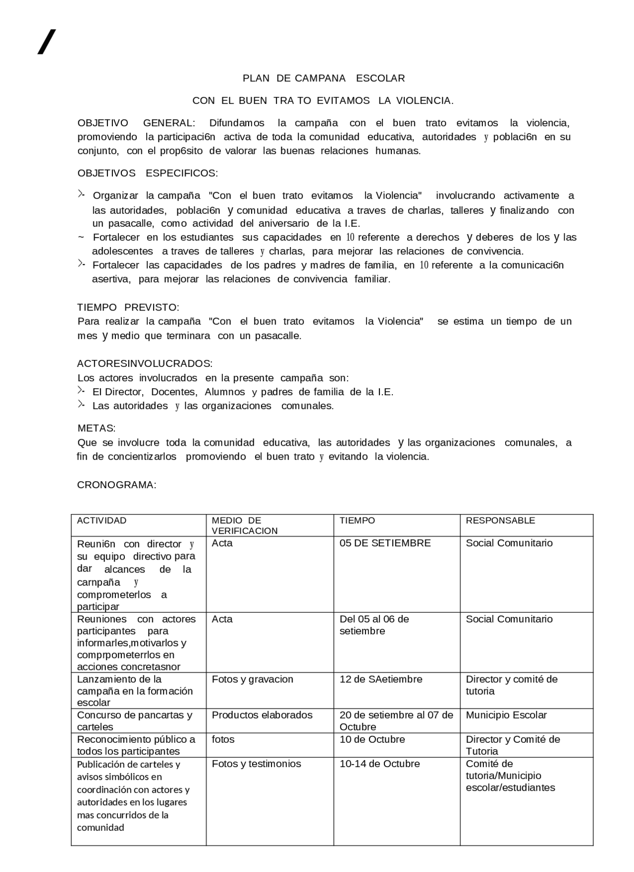 PLAN DE CONTINGENCIA - Docsity