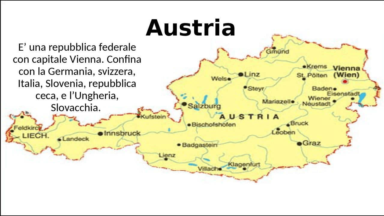 Austria- schema riassuntiva | Schemi e mappe concettuali di Geografia ...