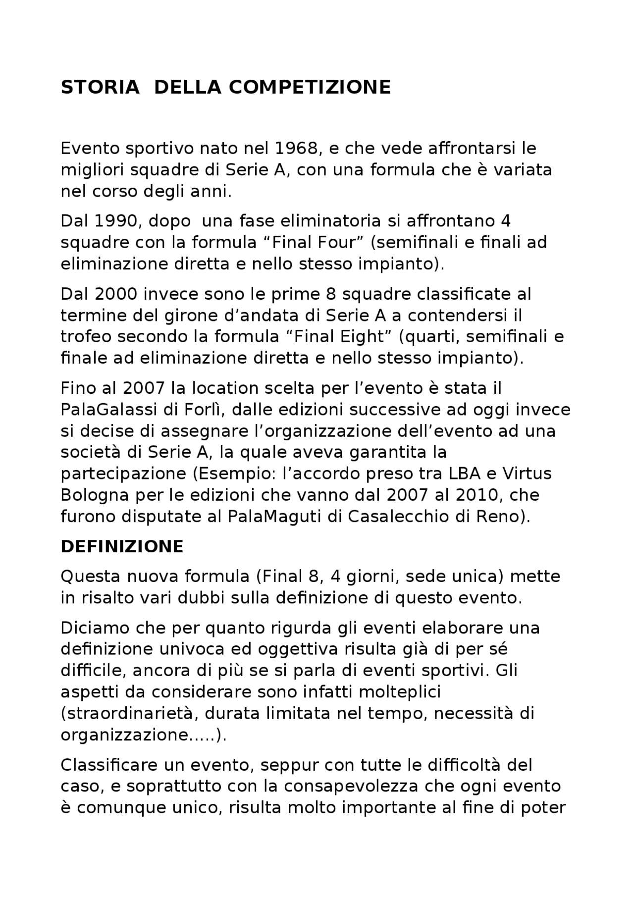 Progetto Economia E Gestione Docsity