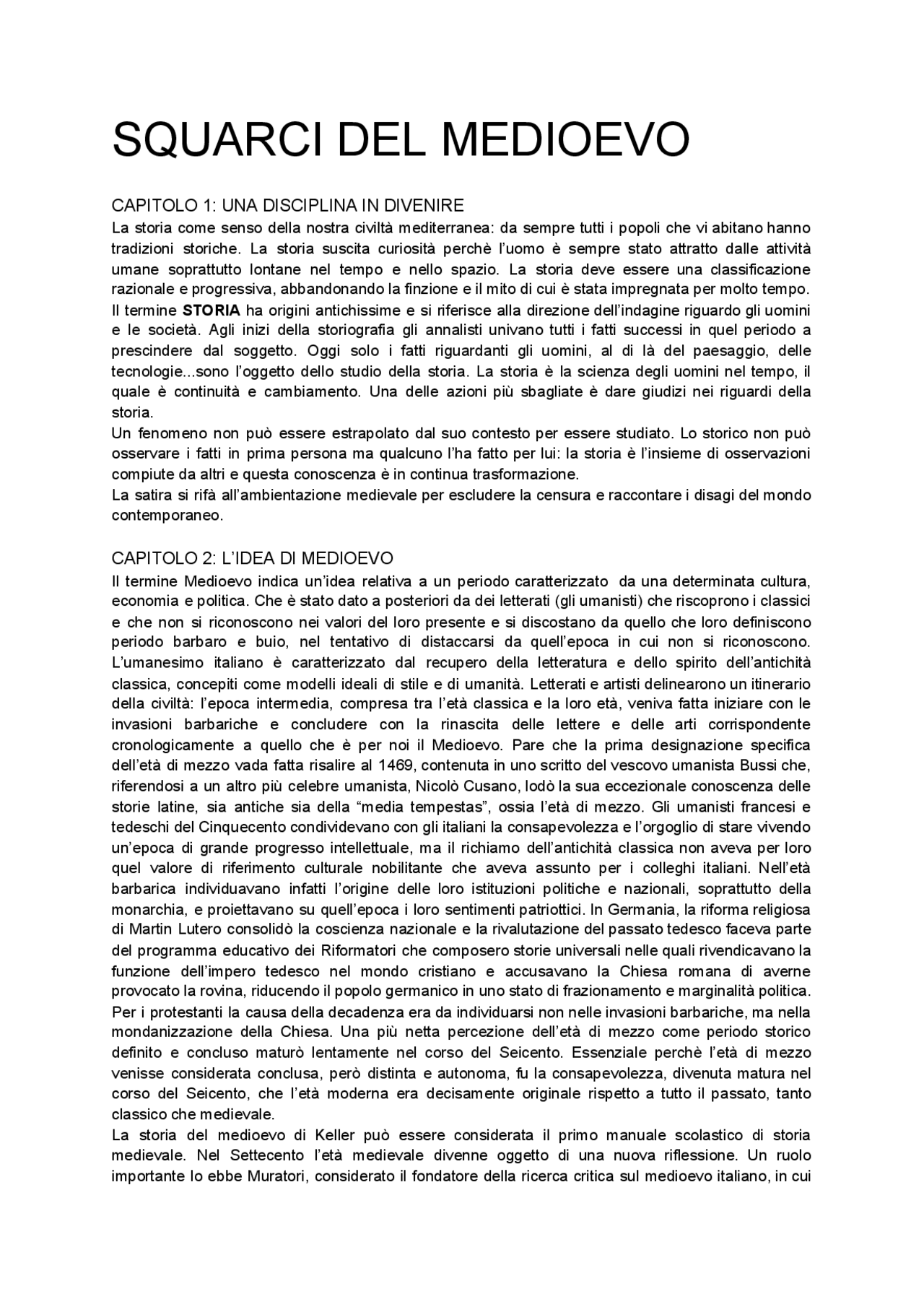 Squarci Del Medioevo Docsity