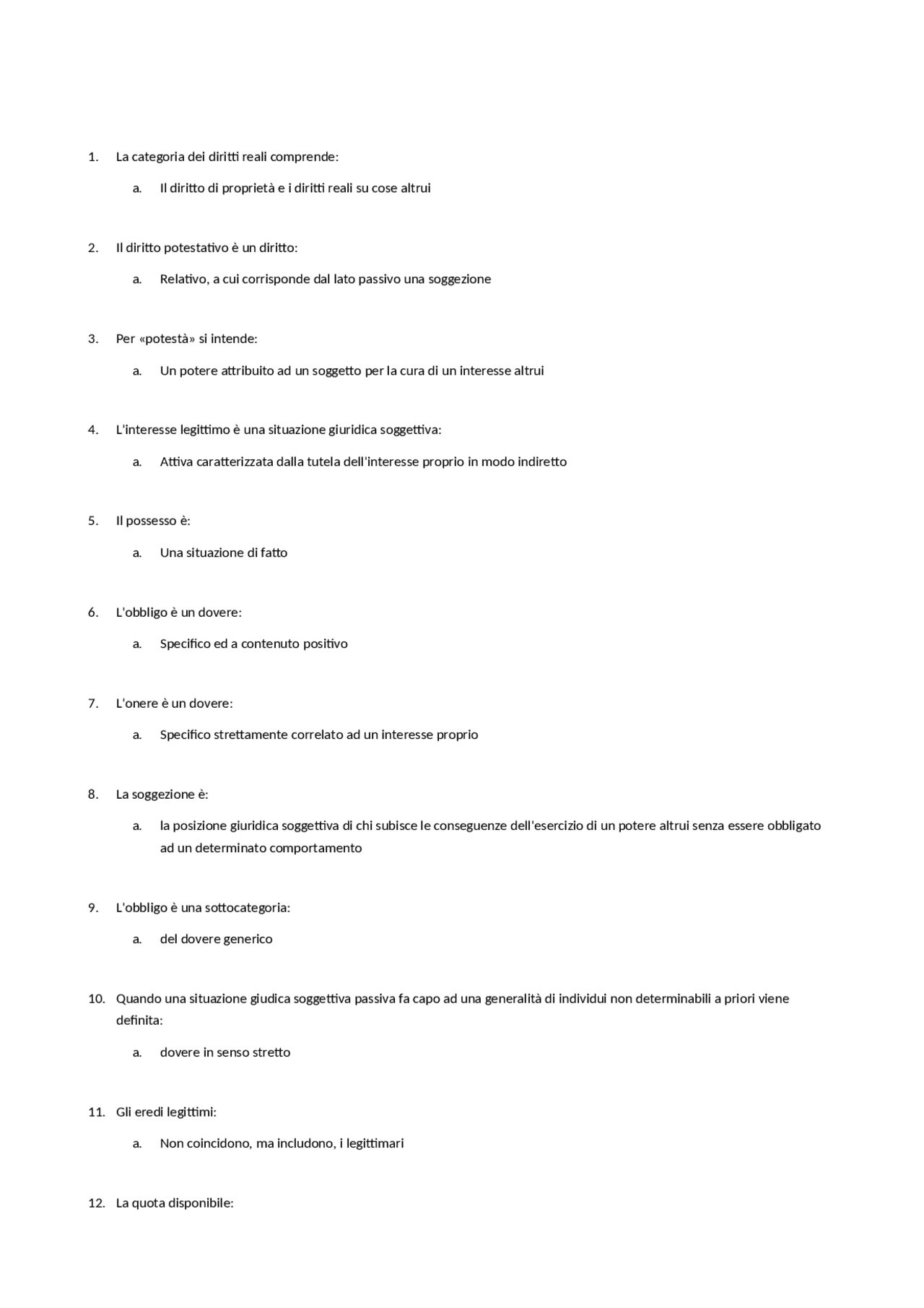 702 Domande Diritto Privato Unipegaso Prove Desame Di Diritto