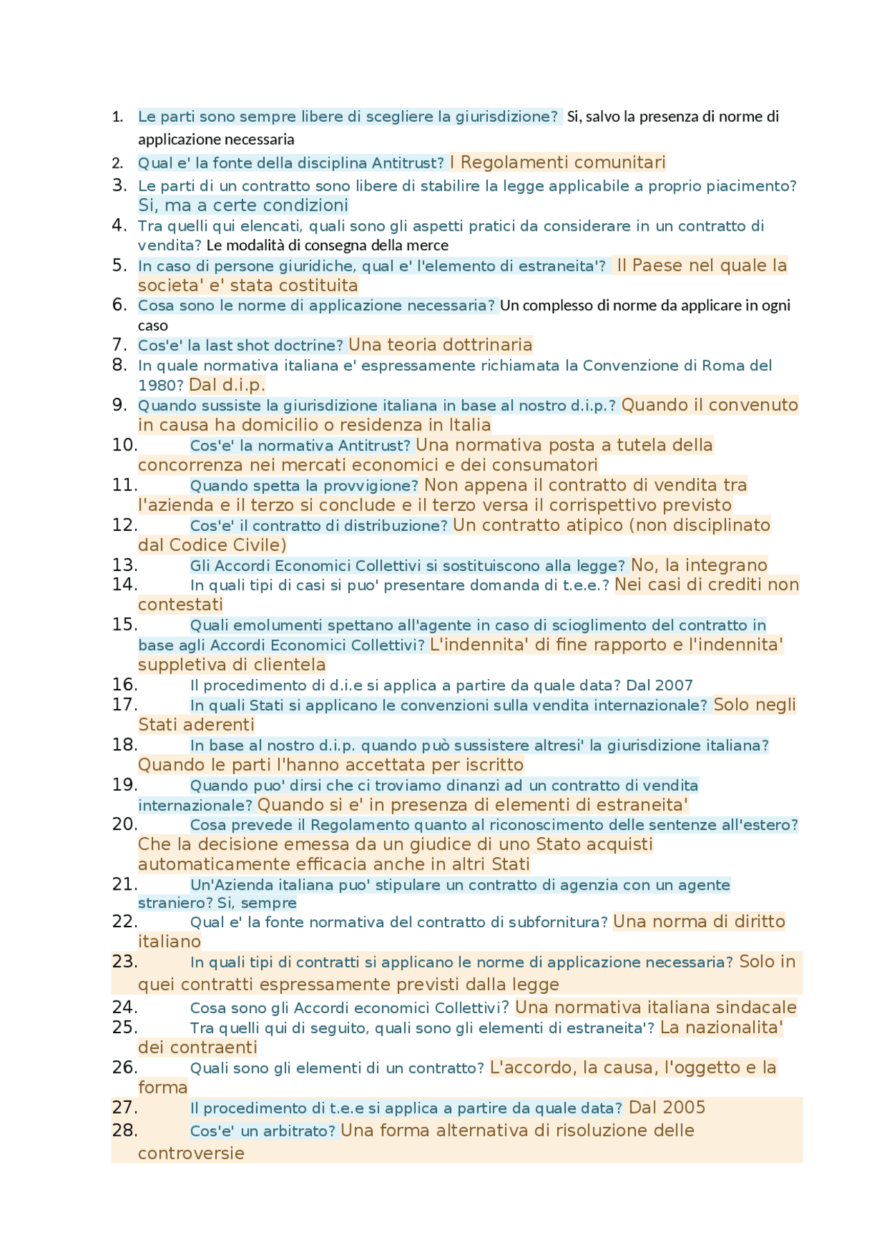 Risposte Test Master Marcom Sezione 4 Appunti Di Diritto Docsity