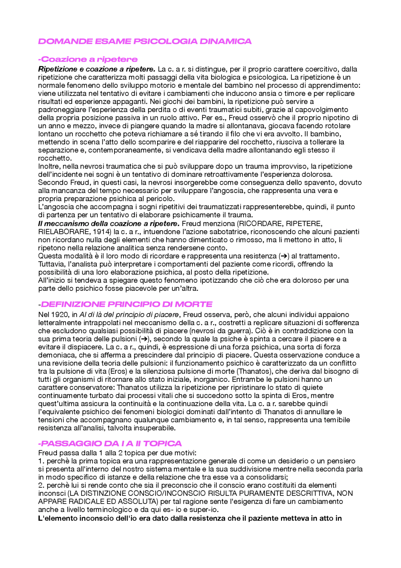 Domande Esame Dinamica Docsity