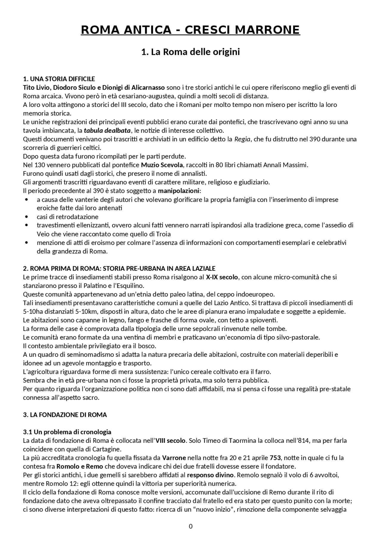 Roma Antica Libro Di Cresci Marrone Docsity