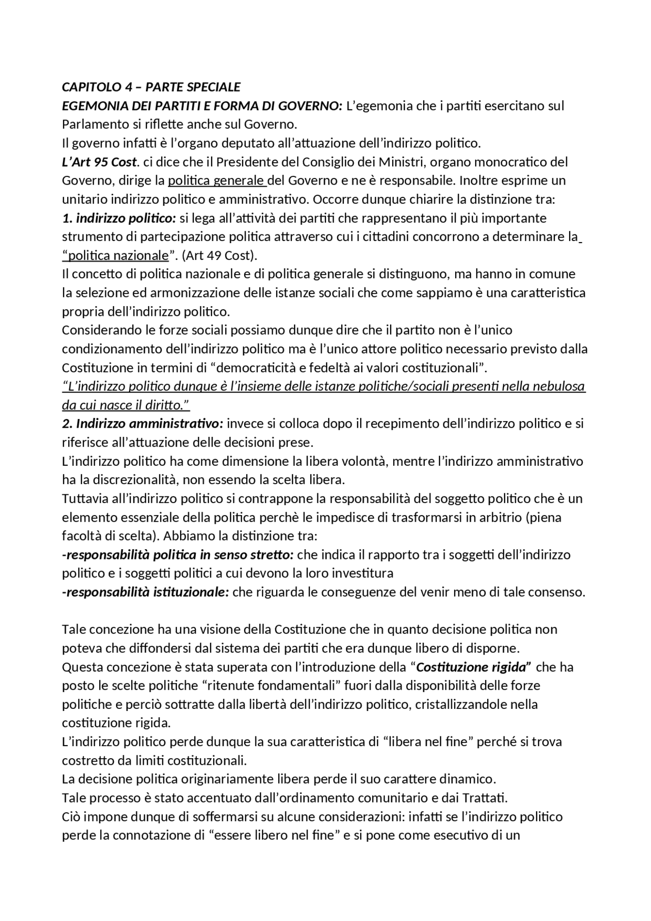 Diritto Pubb Parte Speciale Sintesi Del Corso Di Diritto Pubblico
