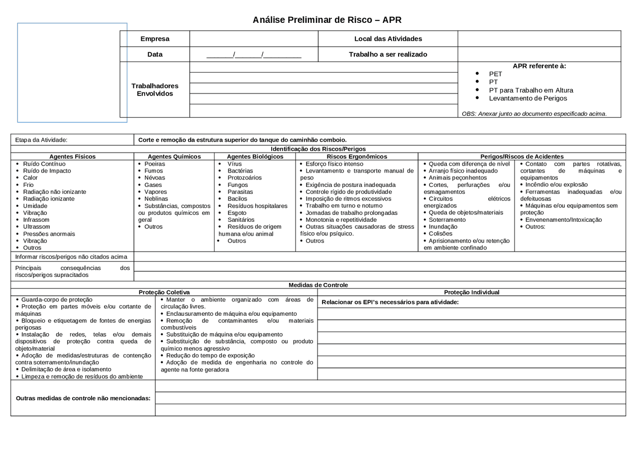 Análise Preliminar De Risco Docsity