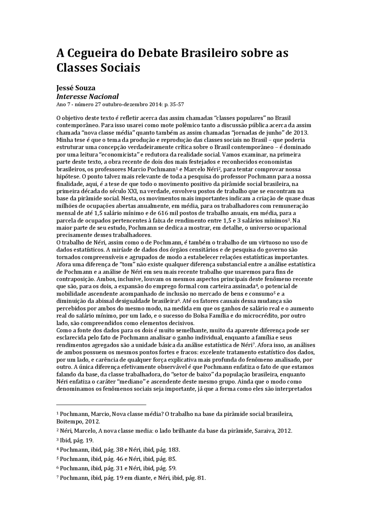 Classes E Desigualdade Docsity