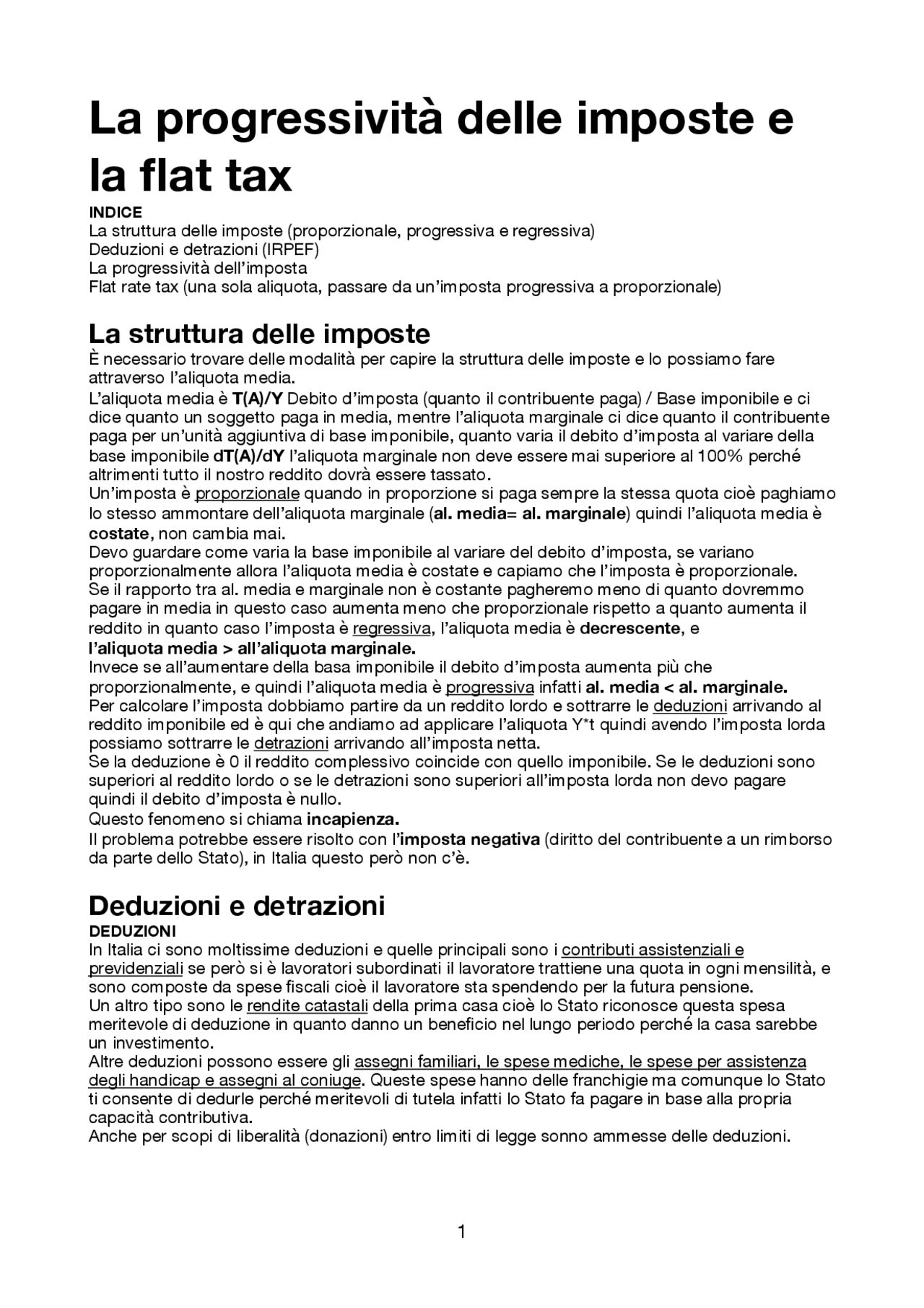 Progressività Delle Imposte Docsity