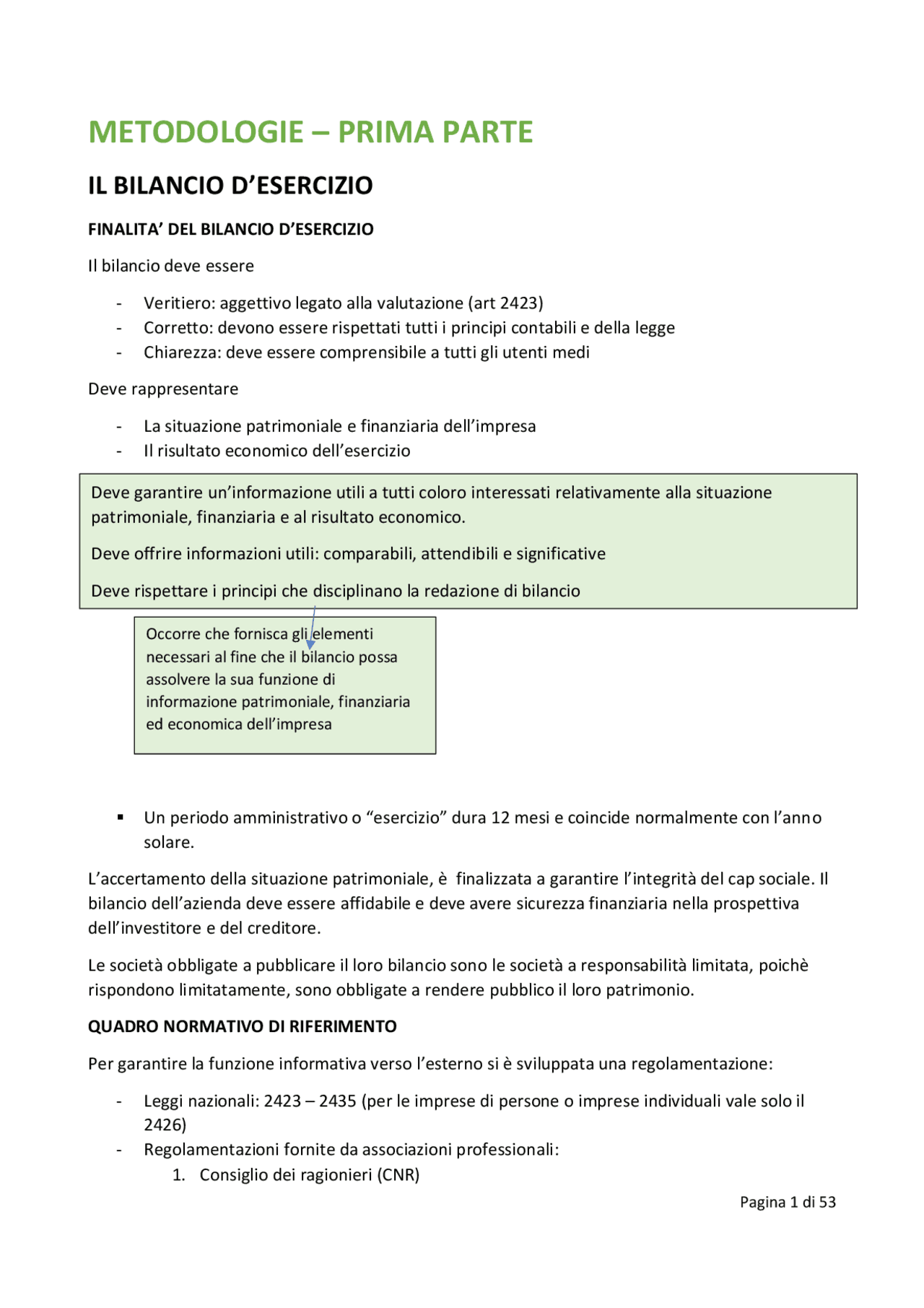 Metodologie E Determinazioni Quantitative Dazienda Docsity