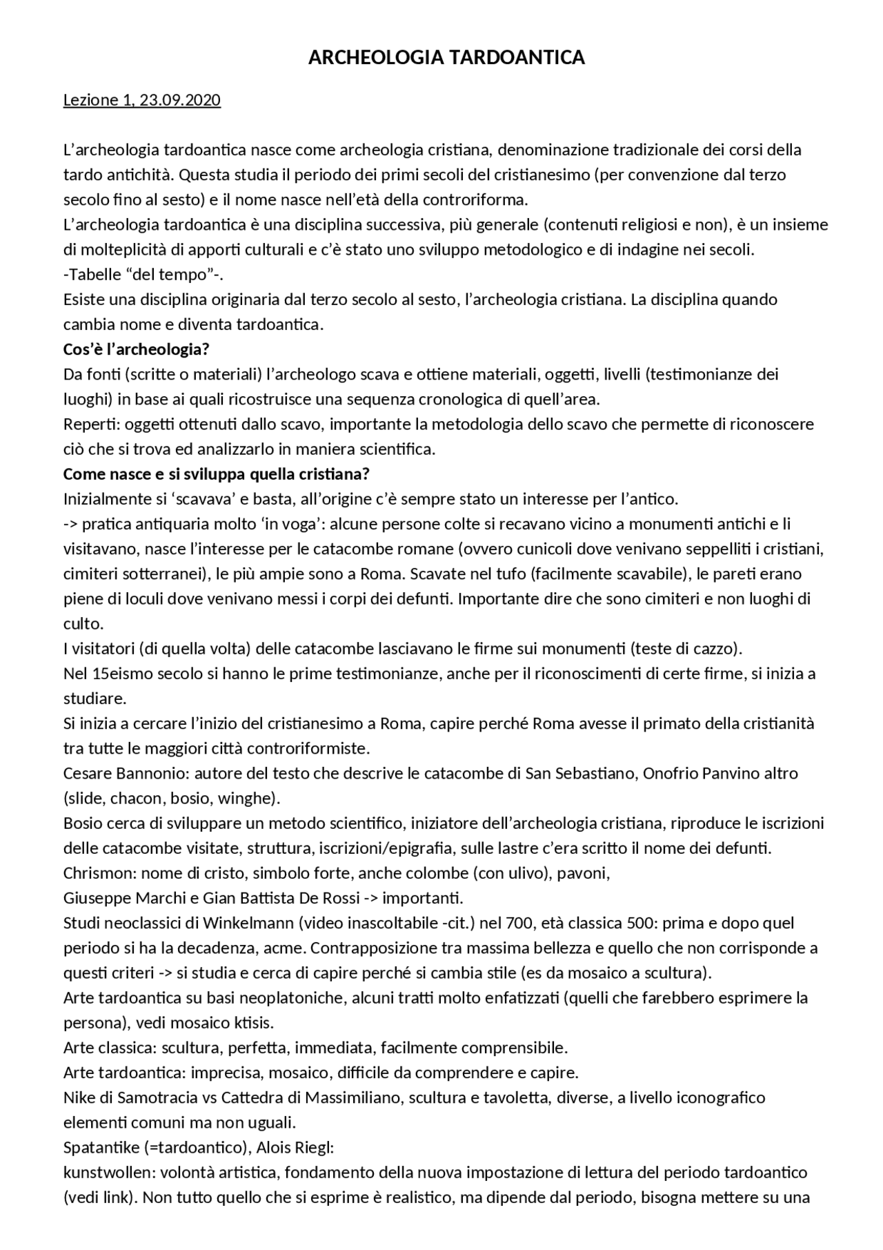 Appunti Archeologia Tardoantica Docsity