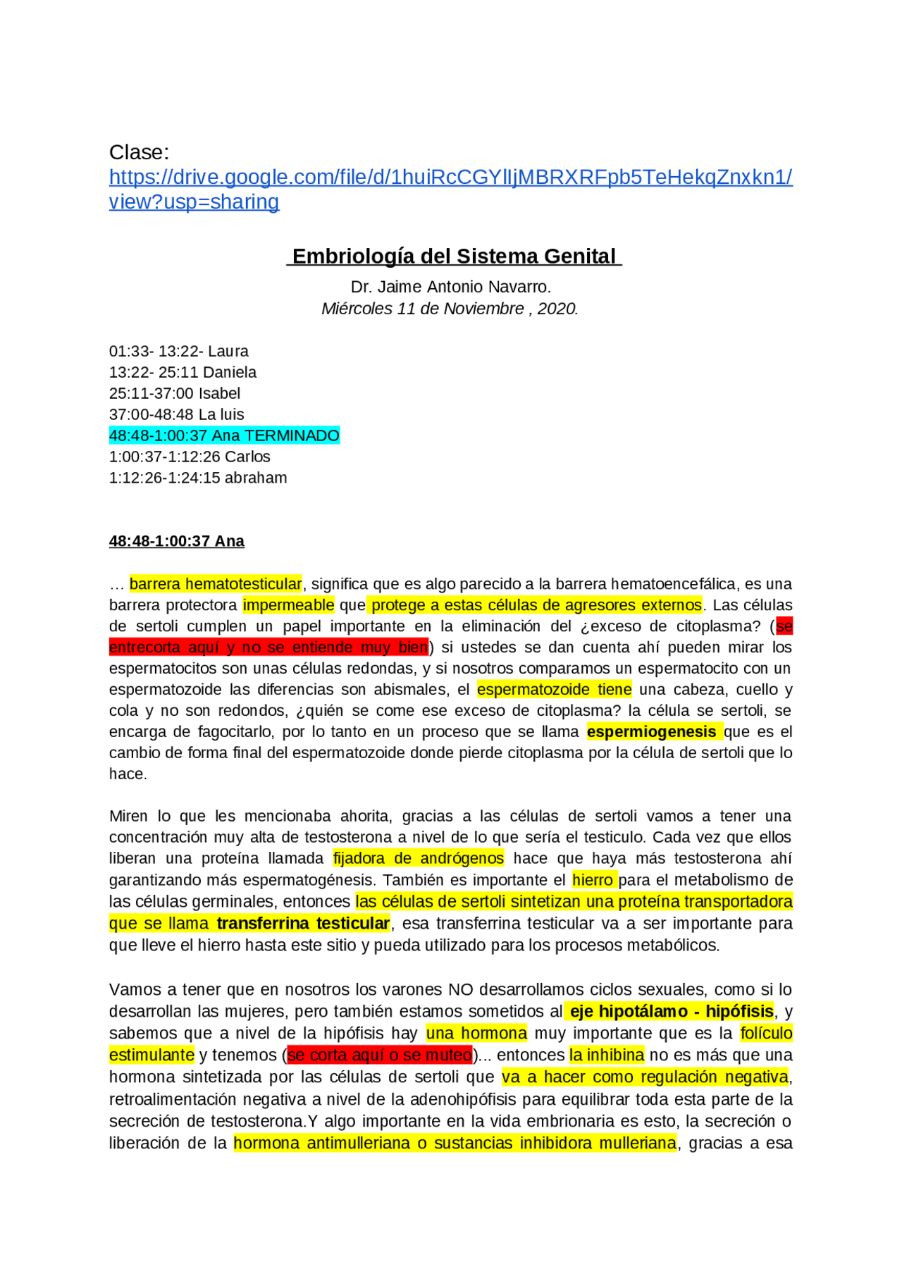 Resumen De Sistema Genital Apuntes De Biología Docsity