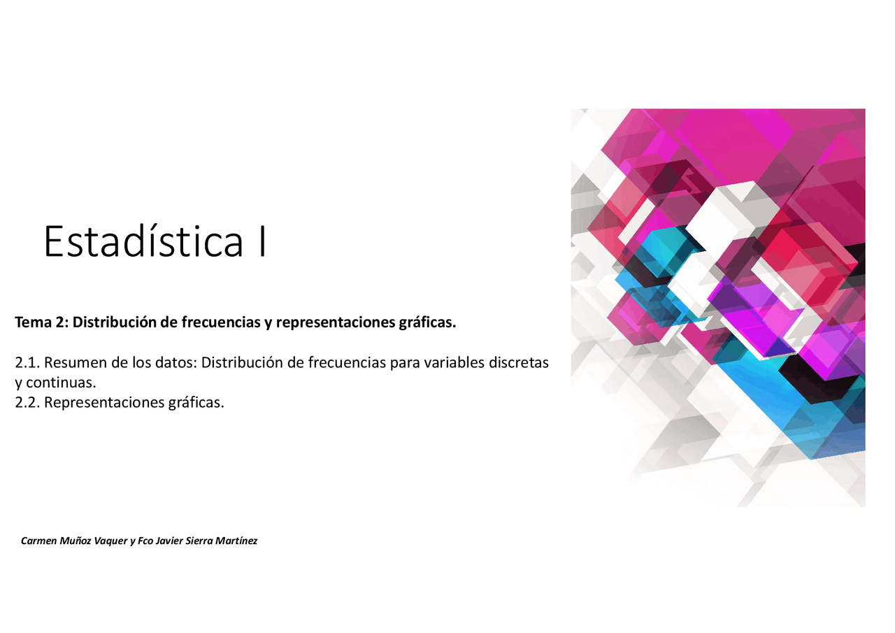 Power Point Estadistica Tema2 Diapositivas De Estadística Docsity