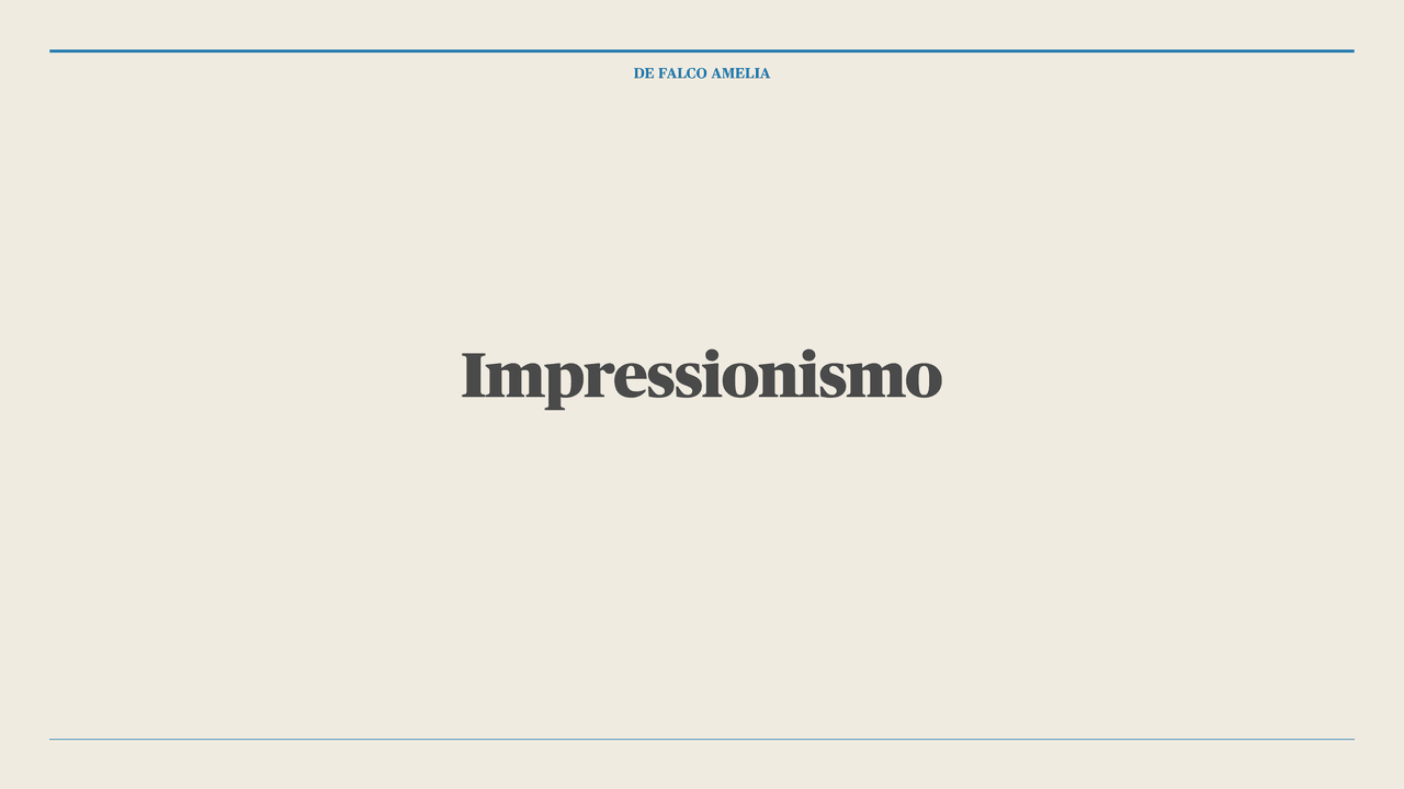 Slide Su Impressionismo Docsity