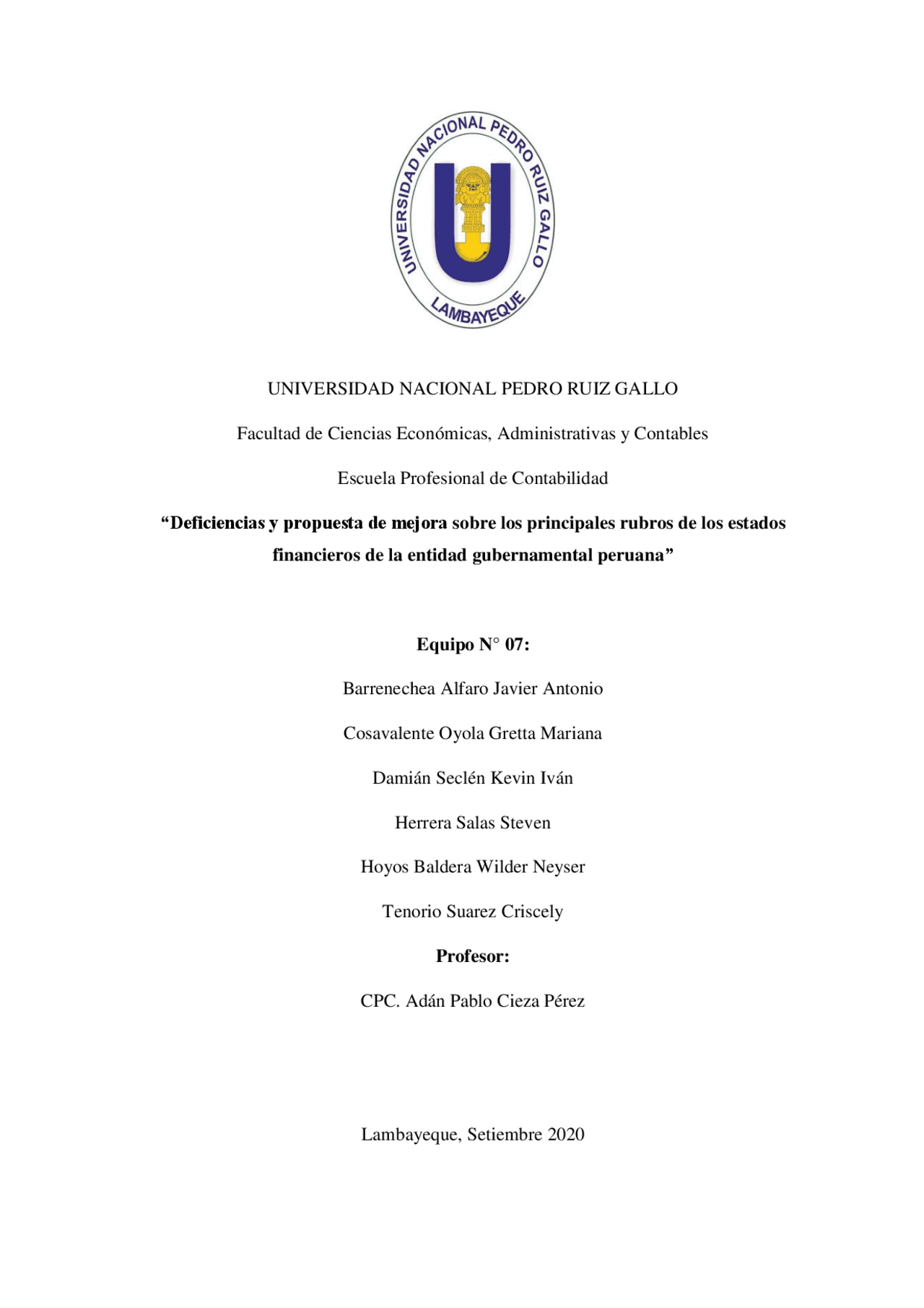 Monografia de los principales rubros de lo EE.FF de la EGP | Notas de ...