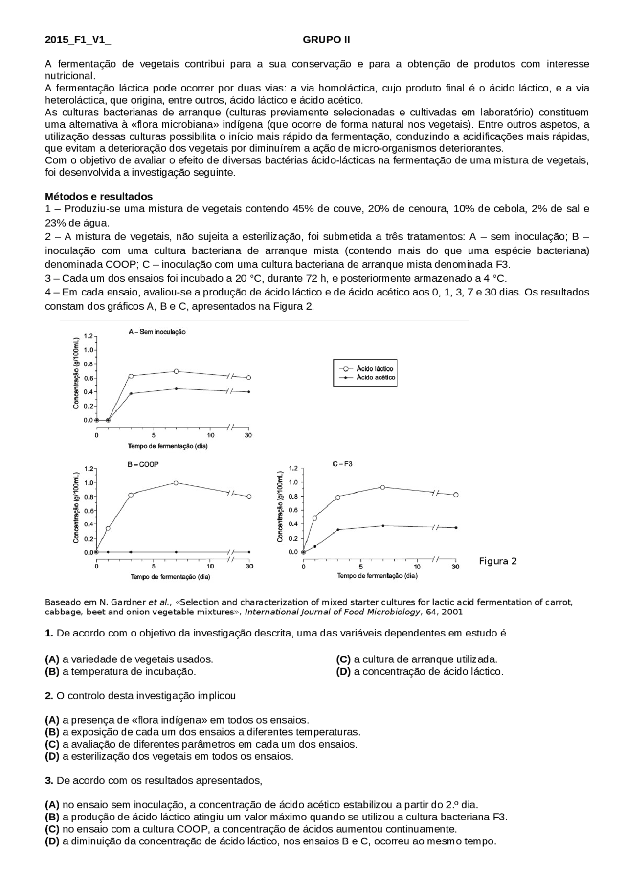 Exercicios De Exame De Biologia Docsity