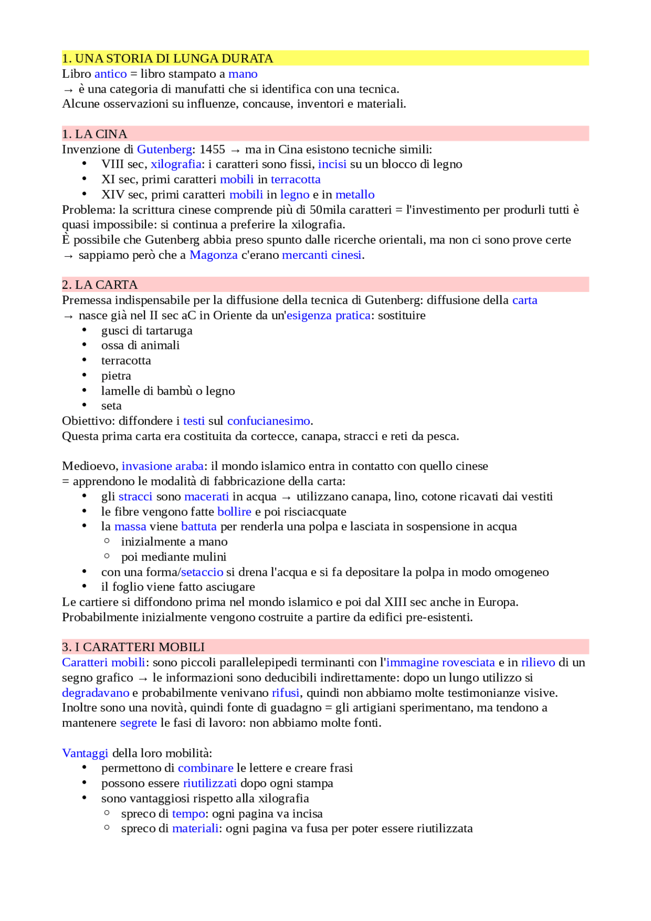 Il Libro Antico Riassunto Docsity