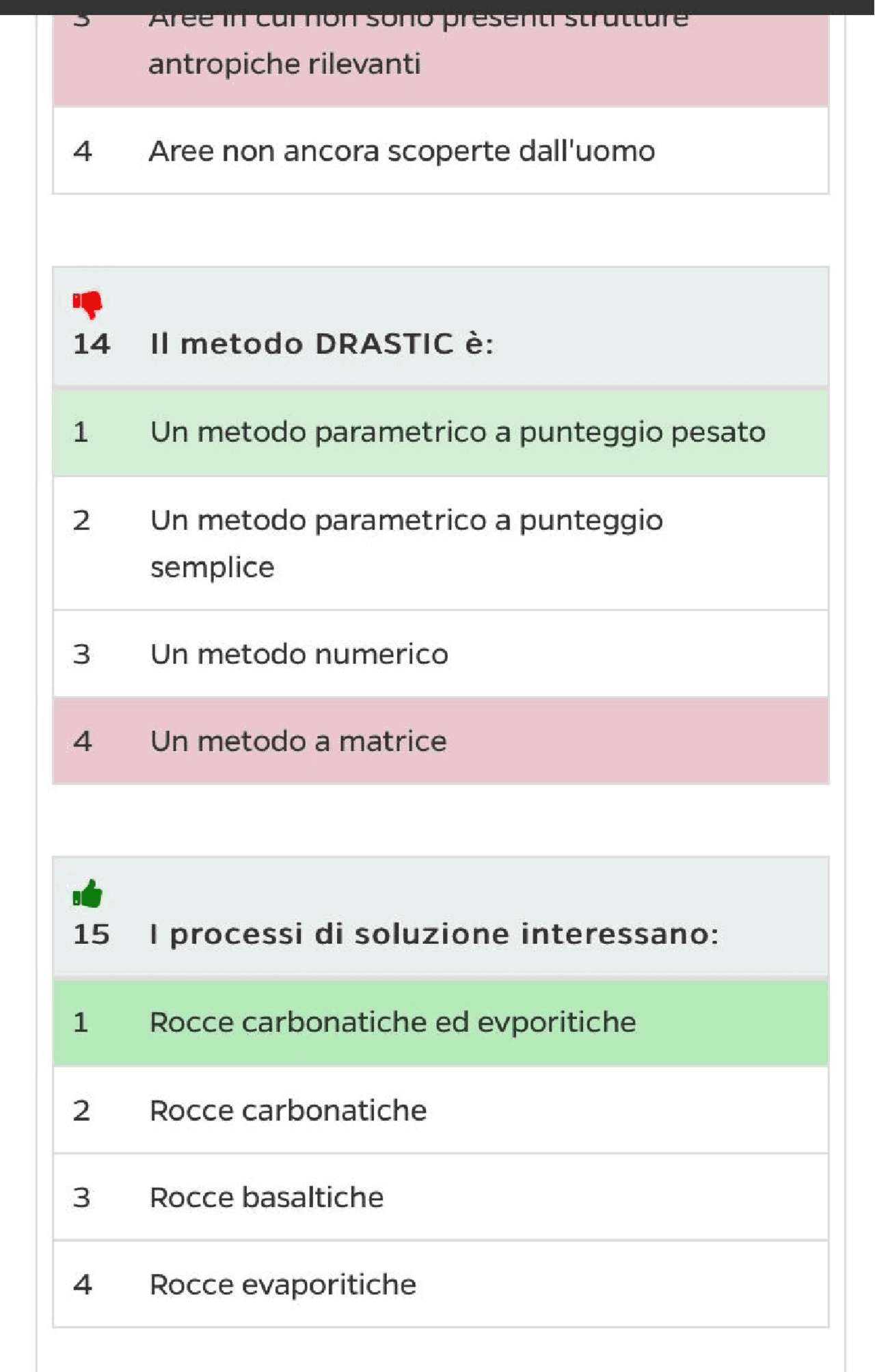 Risposte Geologia Applicata Per Pegaso In Ing Docsity
