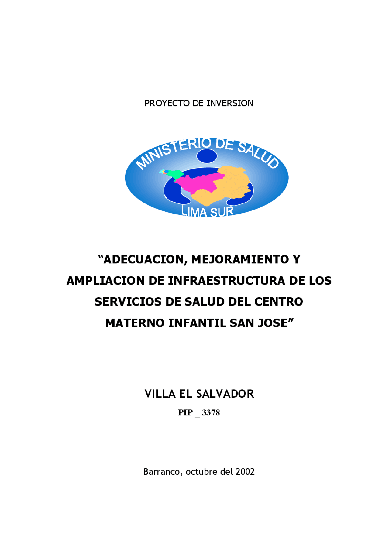 Mejoramiento de PIP Hospital - Docsity