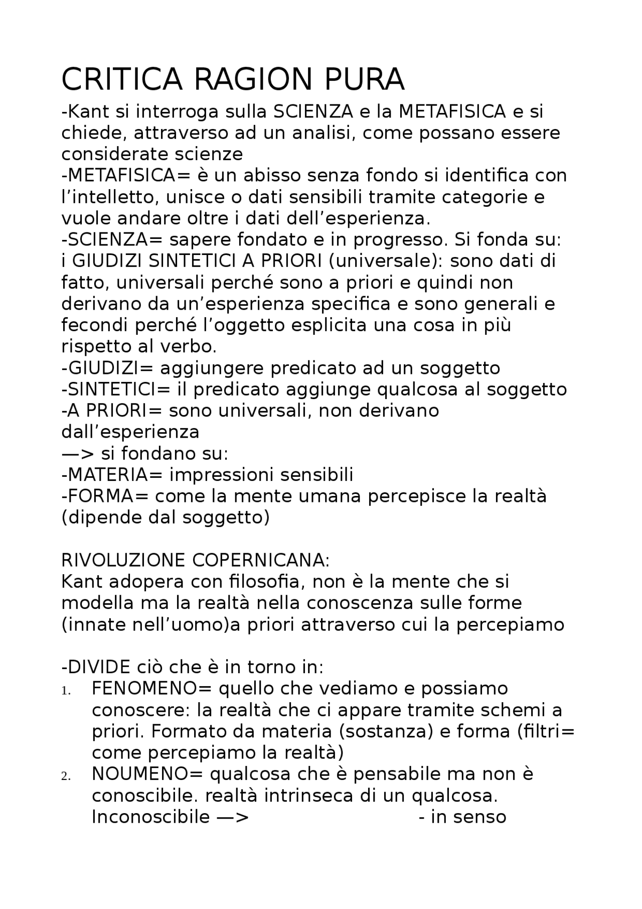 Filosofia Schemi E Appunti Marx E Kant Schemi E Mappe Concettuali Di