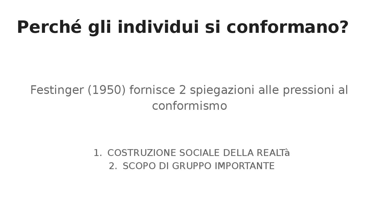 Linfluenza Sociale Nei Gruppi Docsity