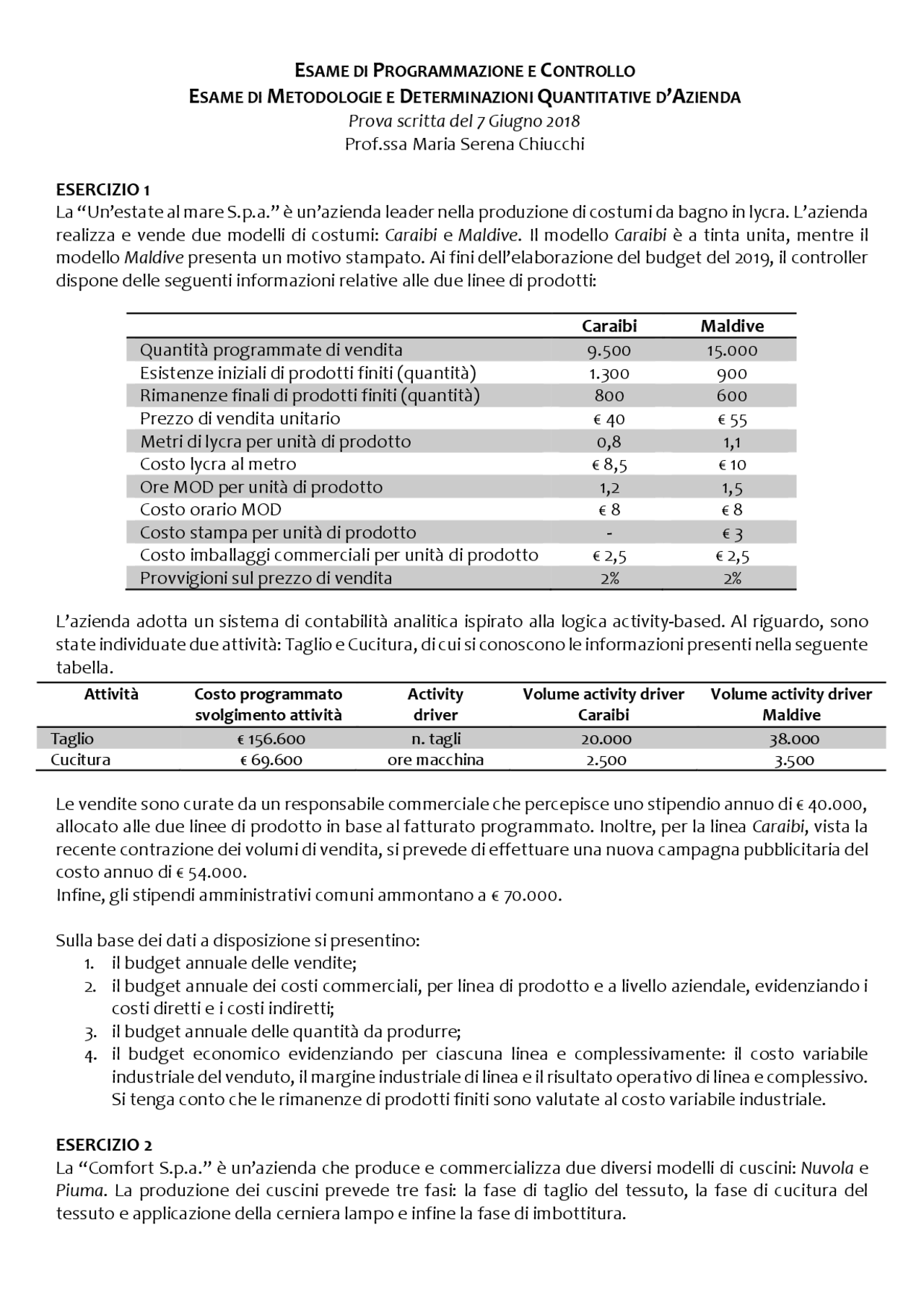 Programmazione E Controllo Docsity