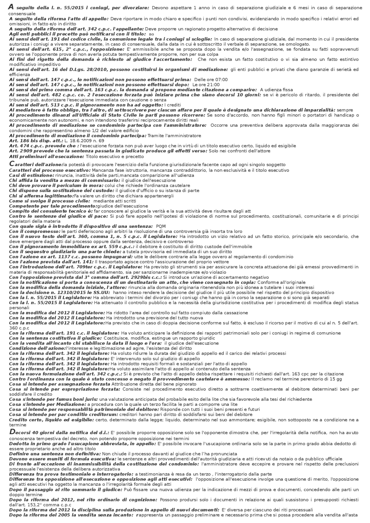 Diritto Processuale Civile Quiz Docsity