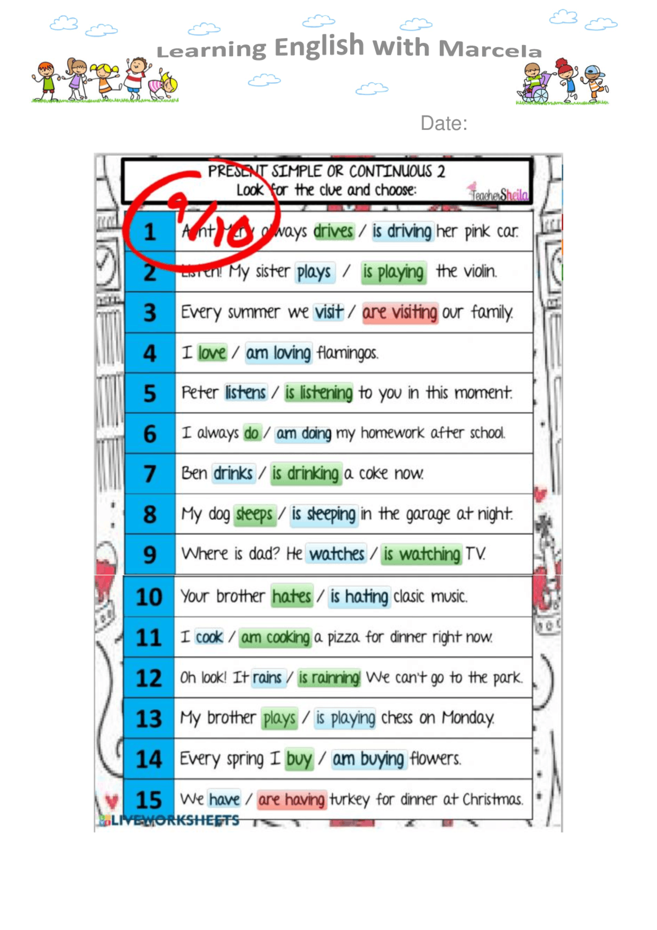 Resolucion De Ejercicios De Presente Simple En Ingles 2 Apuntes De