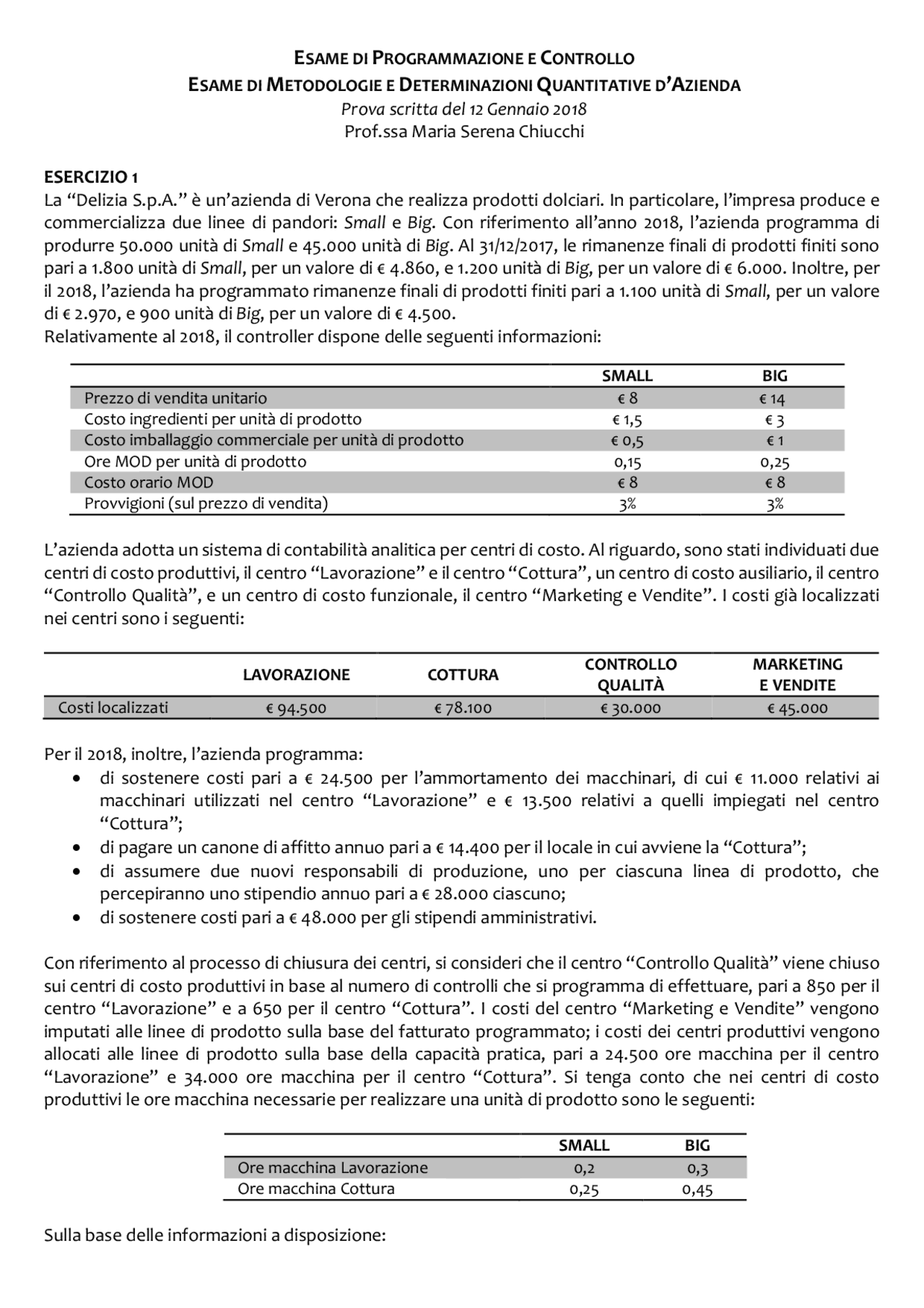 Programmazione E Controllo Docsity