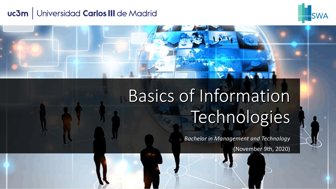 Basics information technologies - Docsity