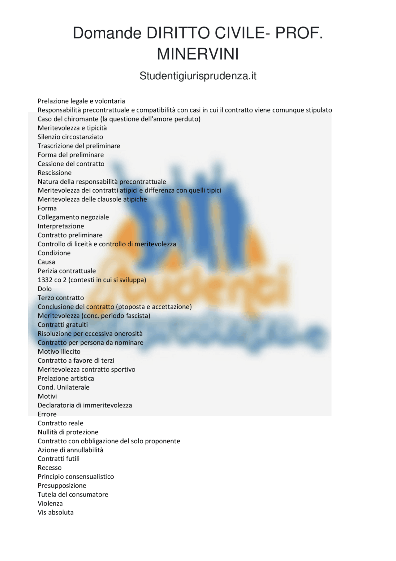 Diritto Civile Bianca Di Roberto Calvo Docsity