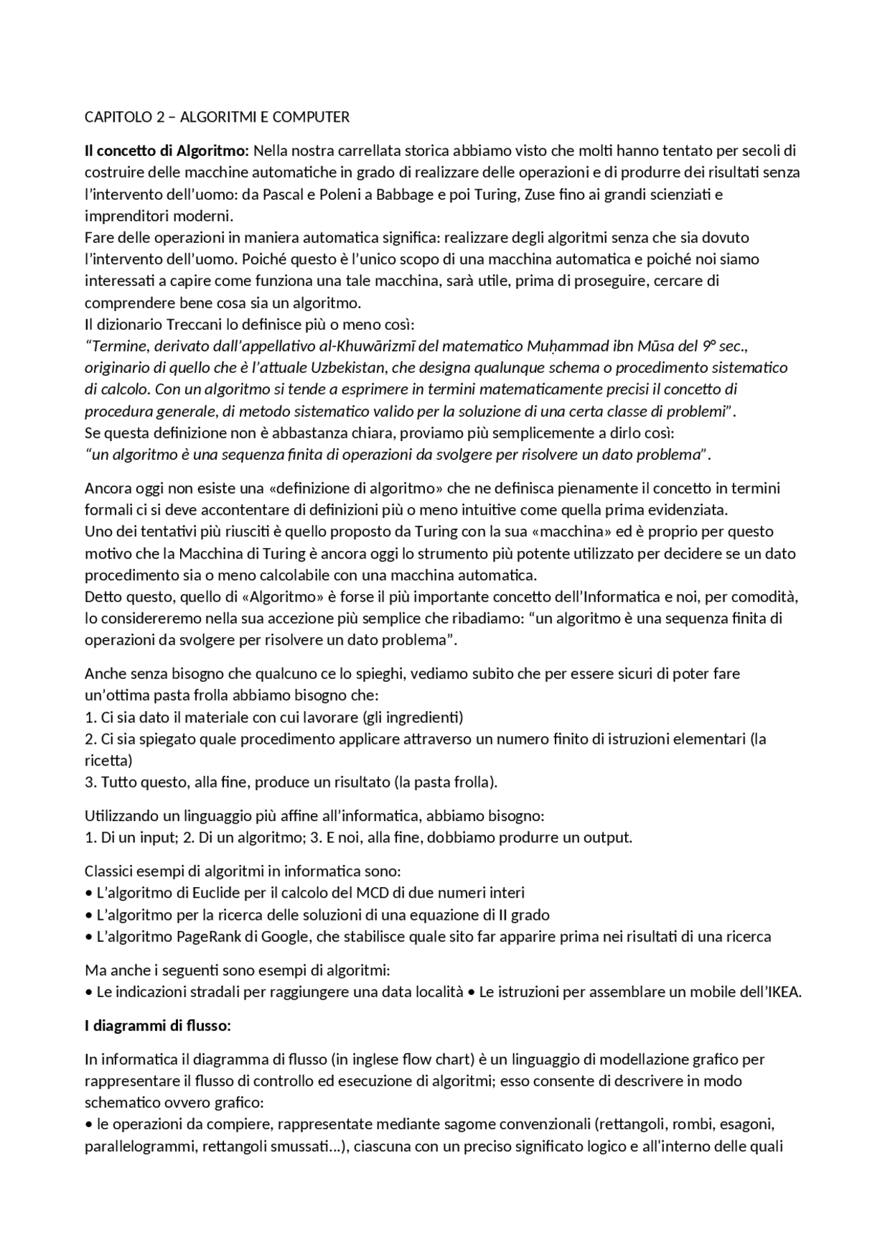 Informatica Algoritmi E Computer Da Pdf Docsity