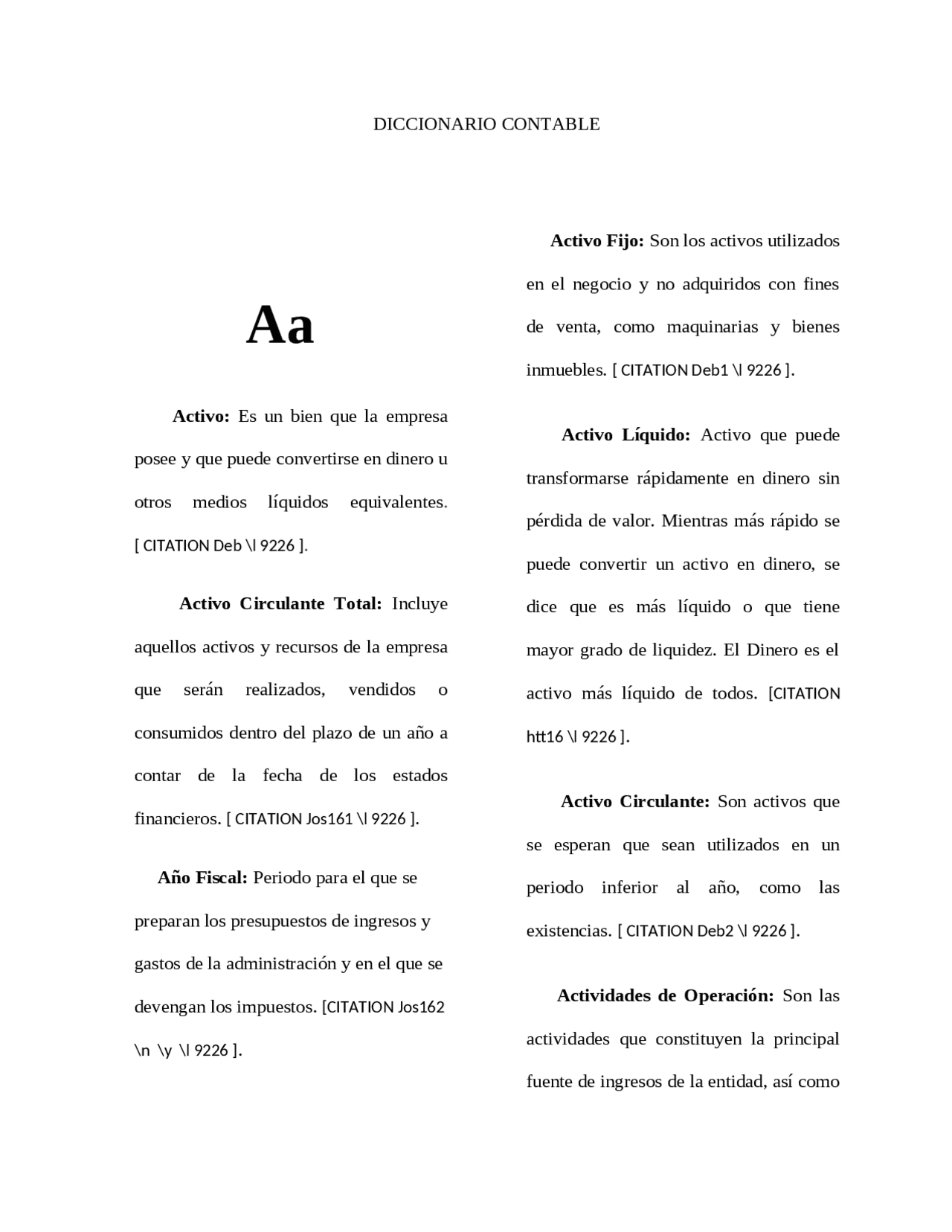 DICCIONARIO CONTABLE - Docsity