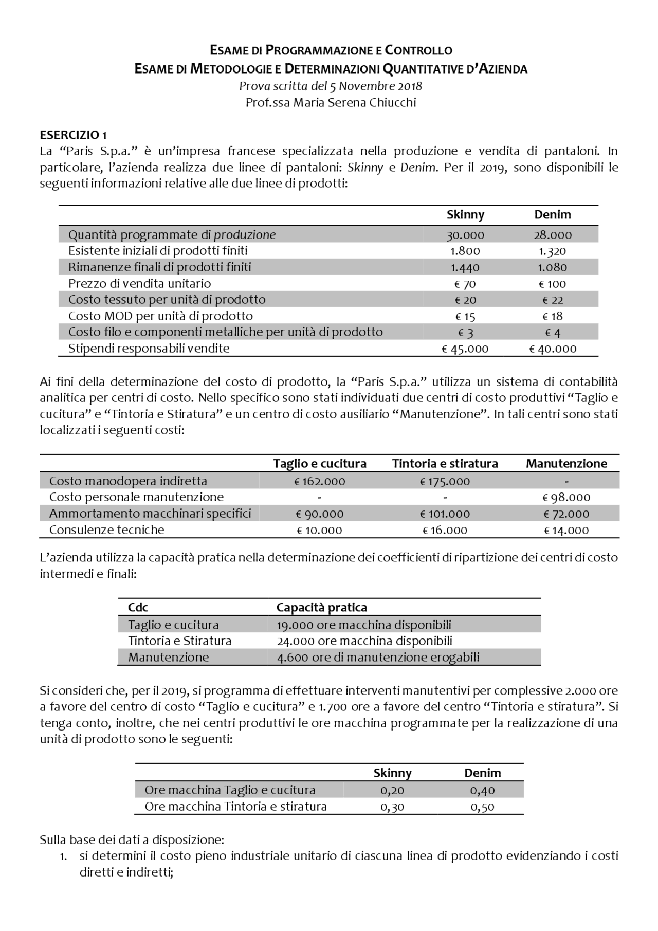 Programmazione E Controllo Docsity
