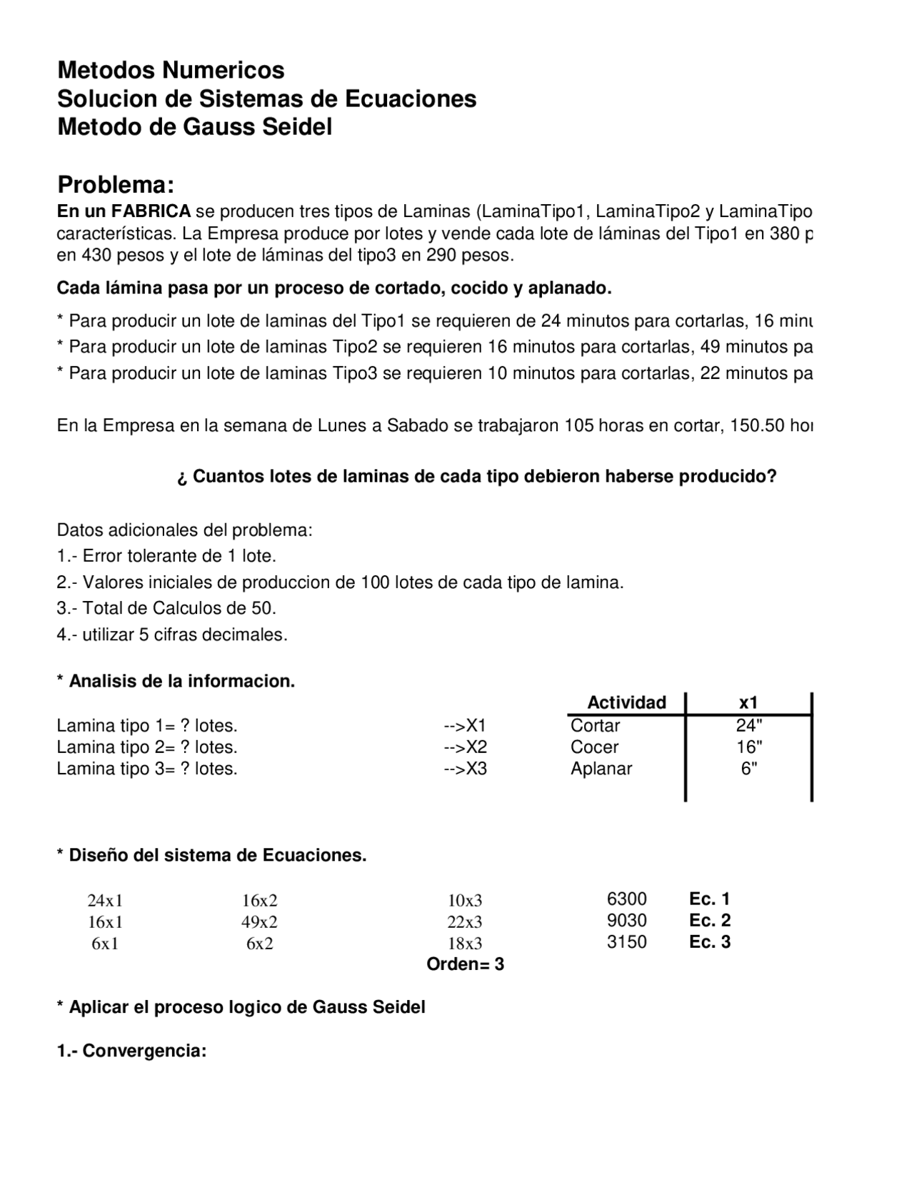 Metodo De Gauss Seidel En Excel Apuntes De Matemáticas Docsity
